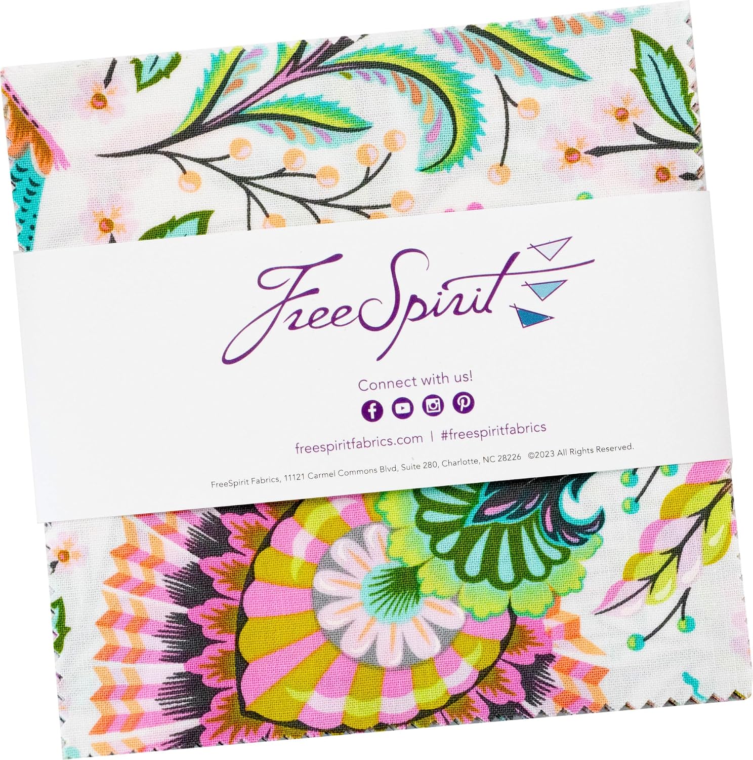 Amazon.com: Tula Pink Roar! Charm Pack 42 5-inch Squares FreeSpirit ...
