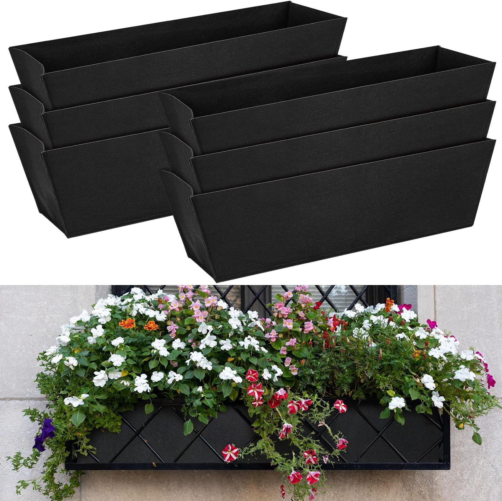 Amazon.com: Domensi 25 Pcs Plastic Liners for Planters Planter Box ...