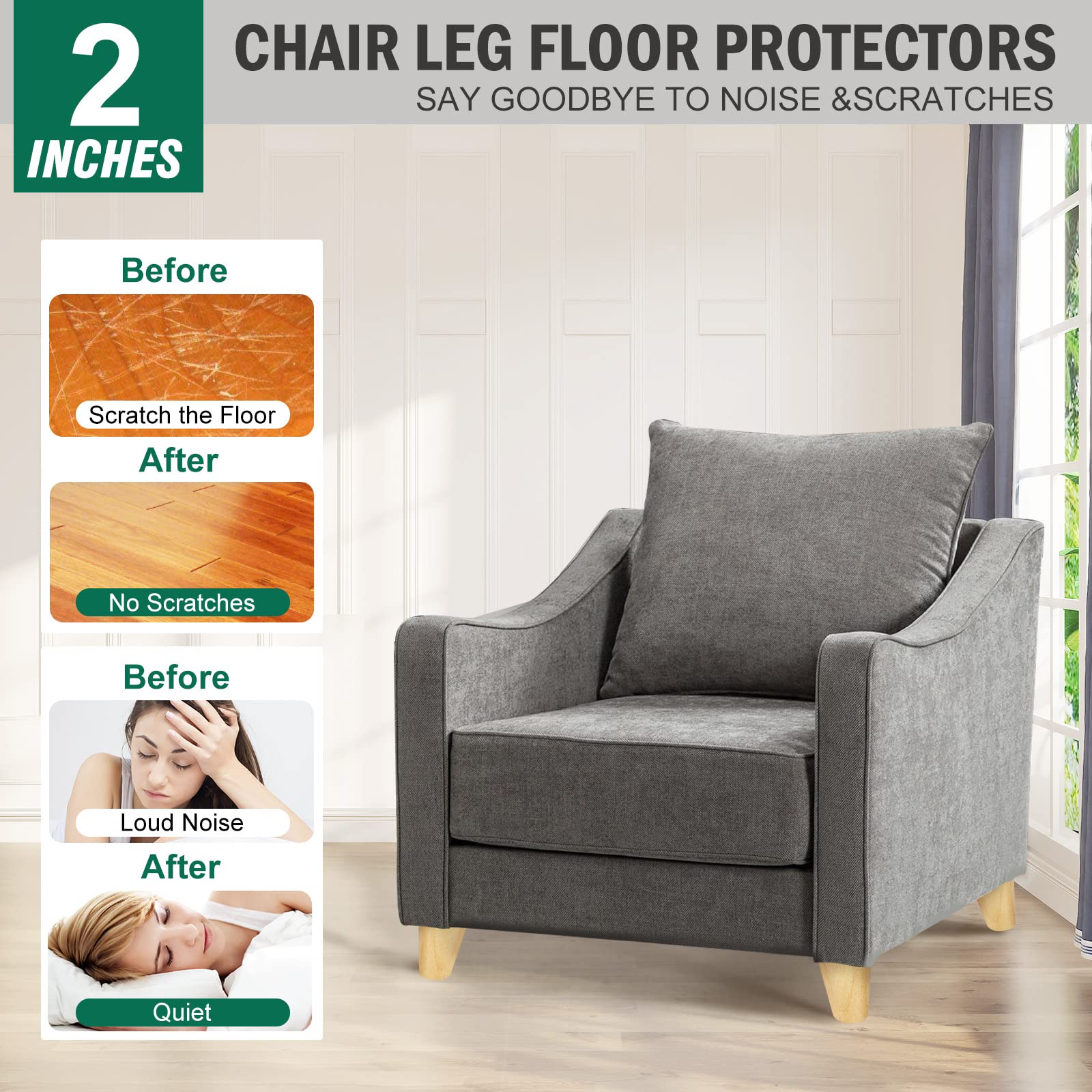 Snapklik.com : Rubber Wood Furniture Legs 2 Inches, Slant Tapered Wood ...