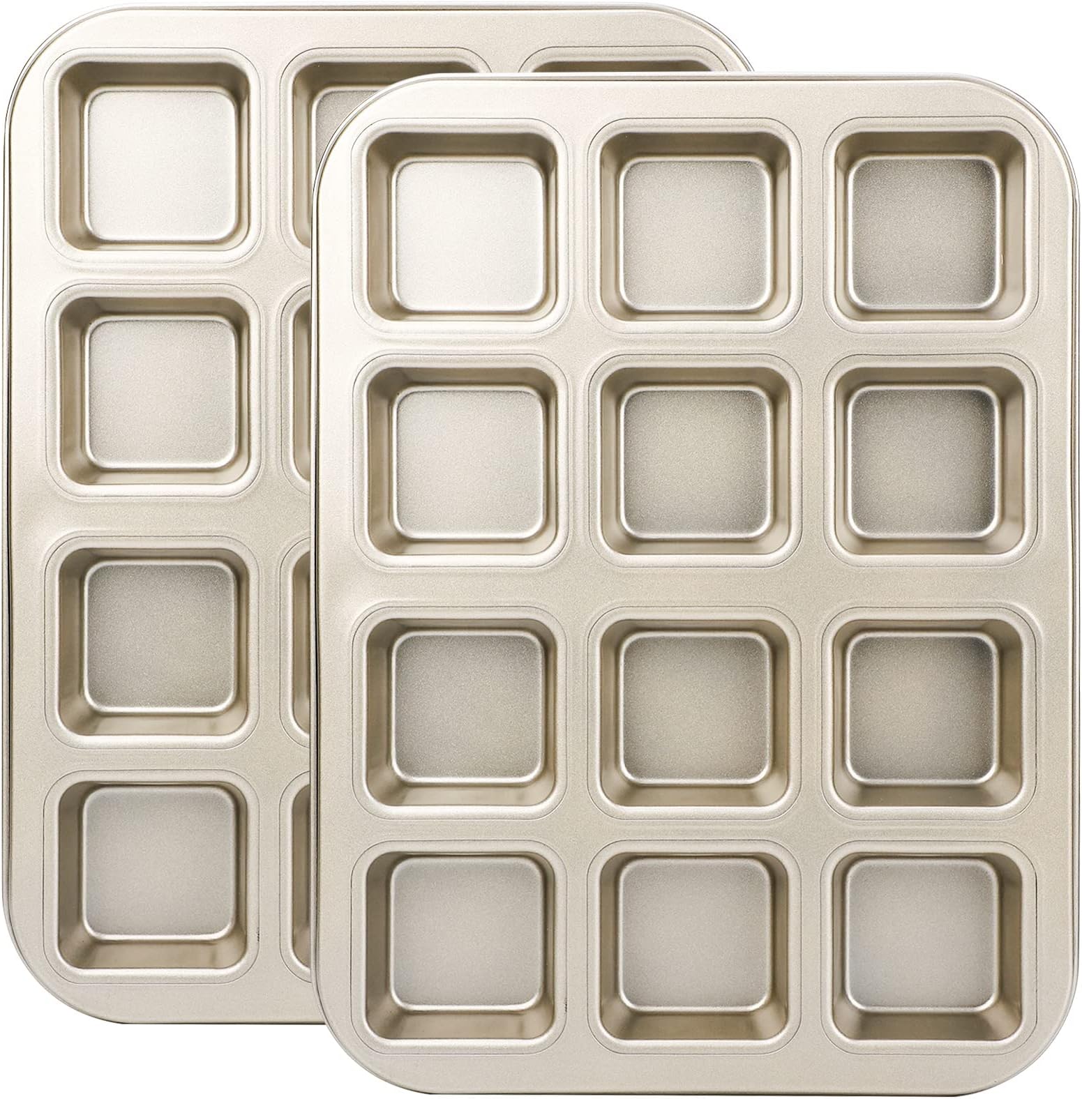 Amazon.com: LDHHYH 3 Pack Square Brownie Pan with Dividers, 12 Cavity ...