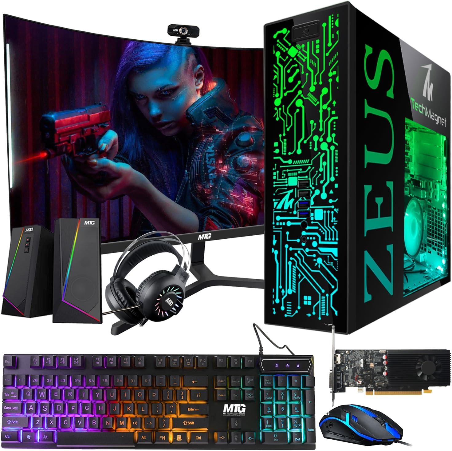 Amazon.com: TechMagnet Gaming Desktop PC, Intel i5 6th Gen, Zeus Pro 6 ...