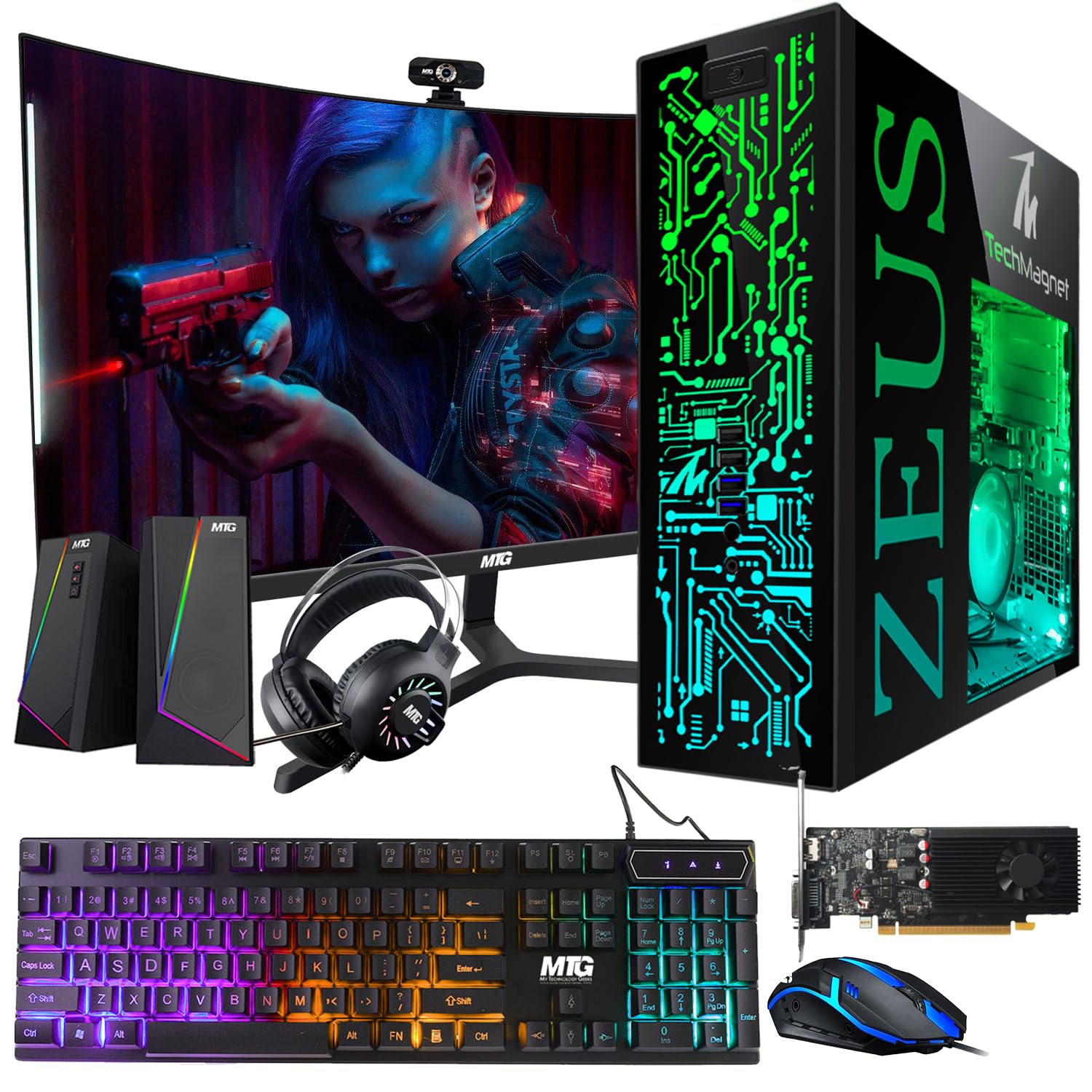 Amazon.com: TechMagnet Gaming Desktop PC, Intel i5 6th Gen, Zeus Pro 6 ...