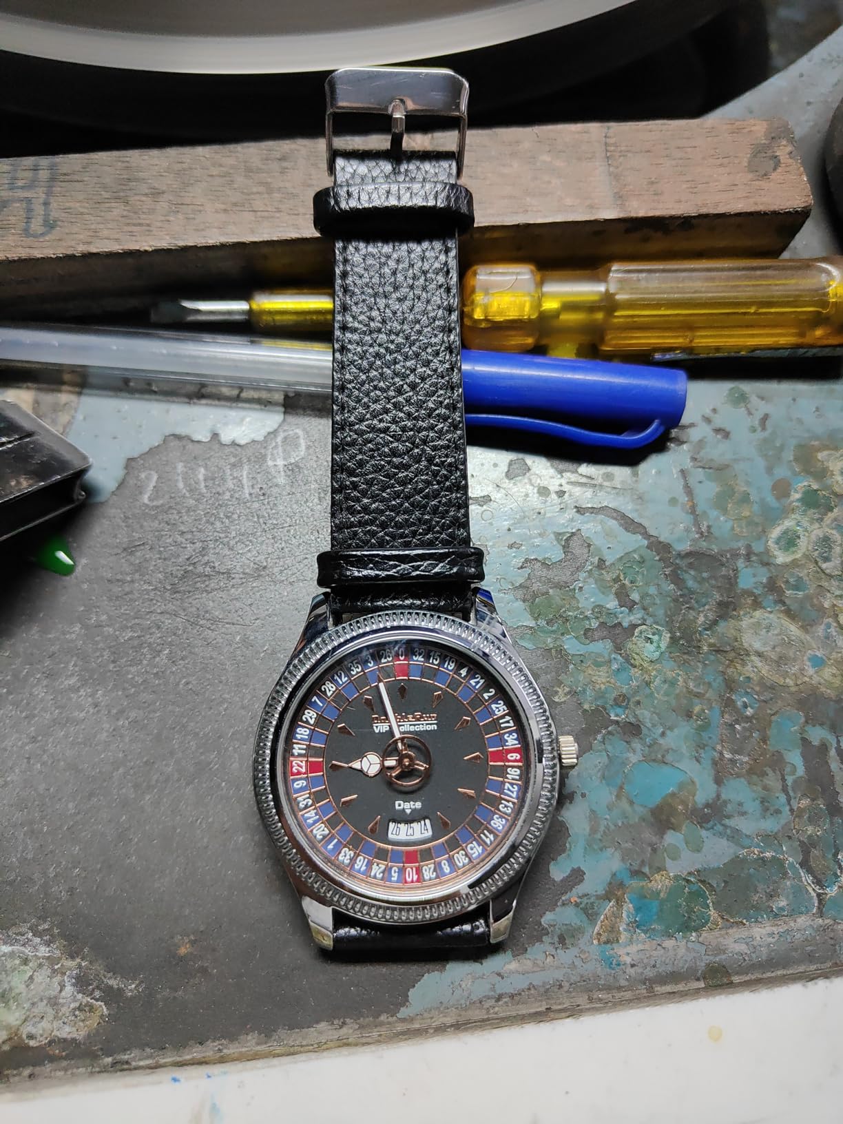 Buy DOUBLERUN Men New Stylist Analog Blue Date Display Dial Black ...