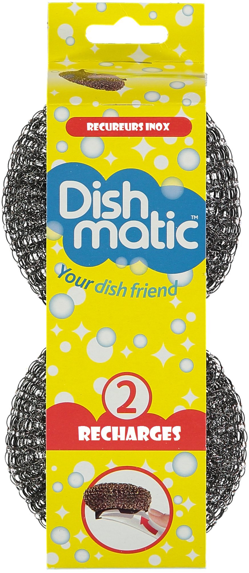 Amazon.com: Dishmatic 2 Refills Sponge Stainless Steel : Health & Household