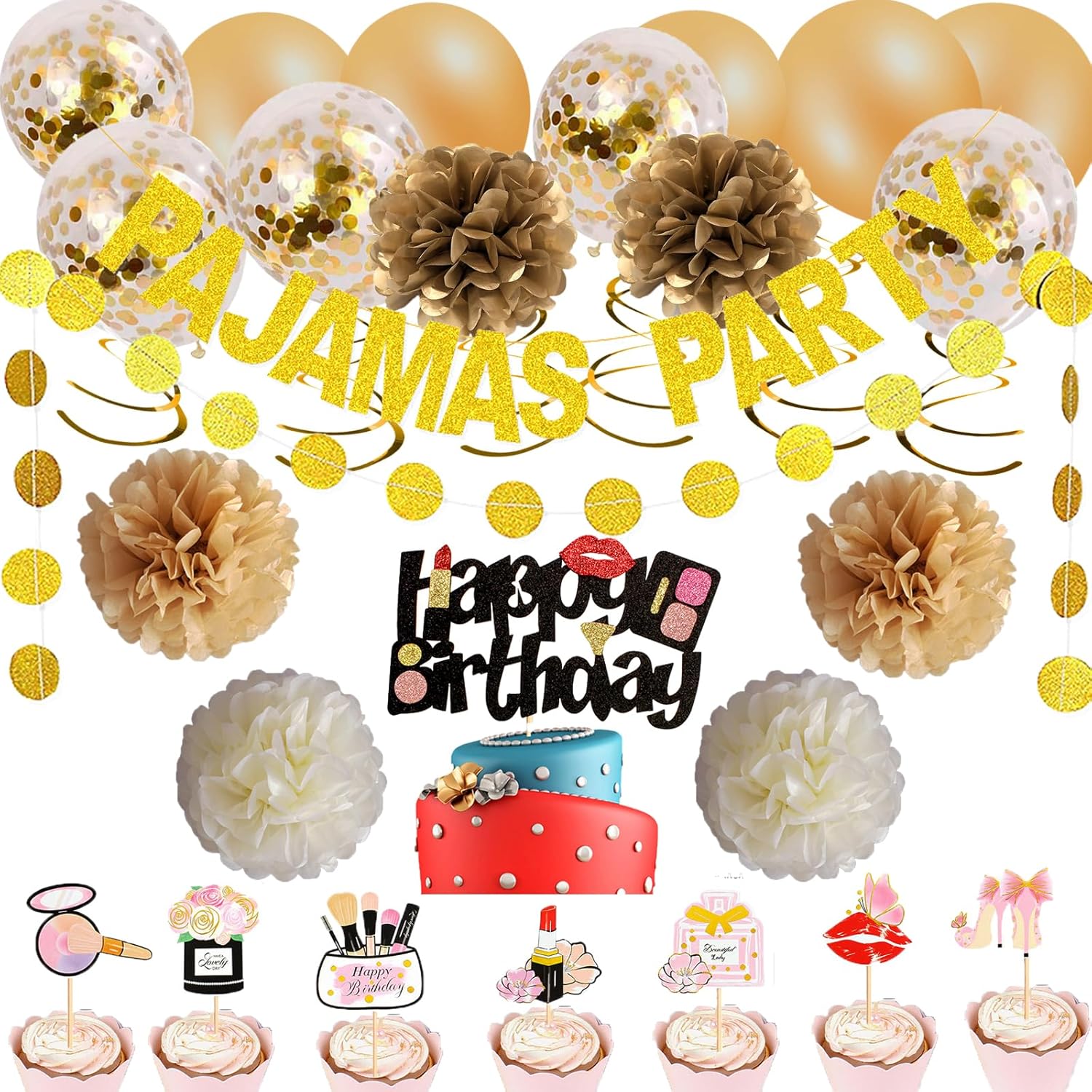 PAJAMA PARTY Decorations, PAJAMA PARTY Banner Pajama Party Decor for ...