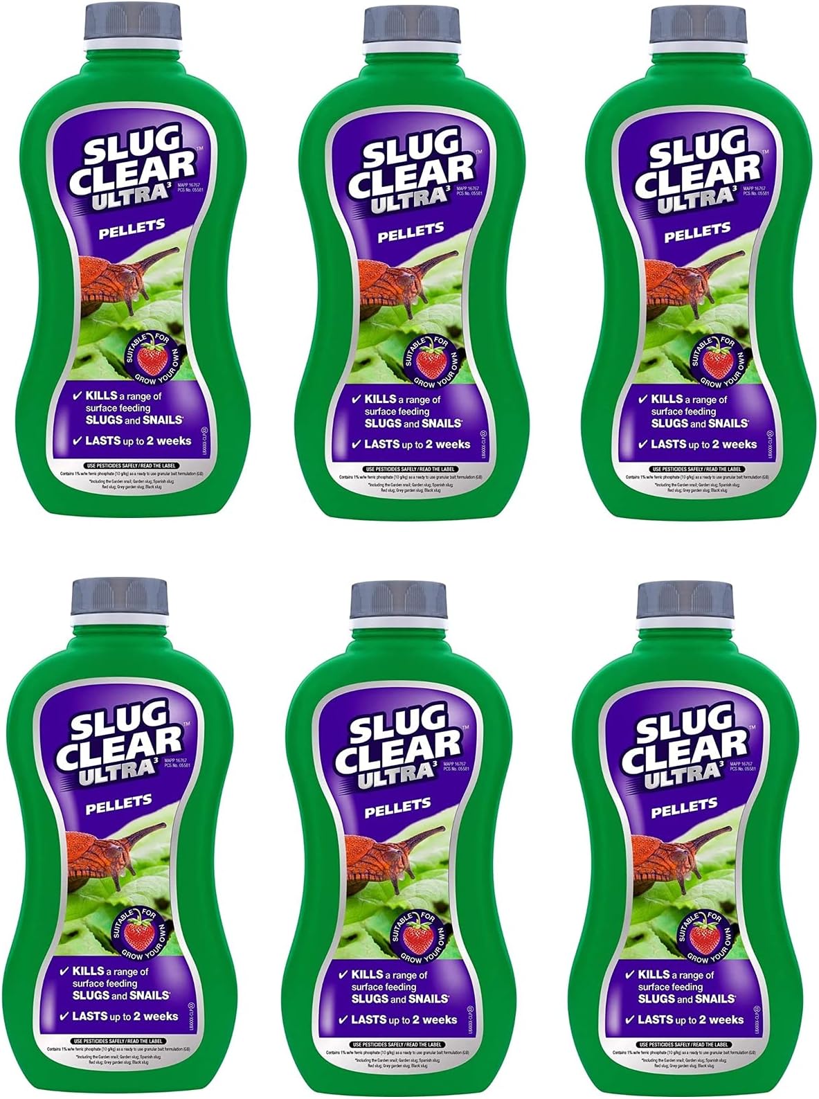 3 x 685ml Clear Ultra Slug Pellets Removes Slugs And Snails From Plants ...