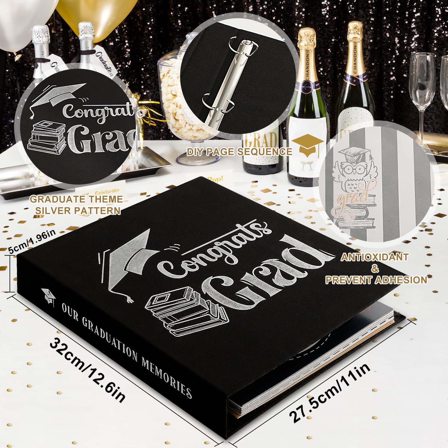 Snapklik.com : Lanpn Graduation Scrapbook Kit Photo Album, Linen DIY ...