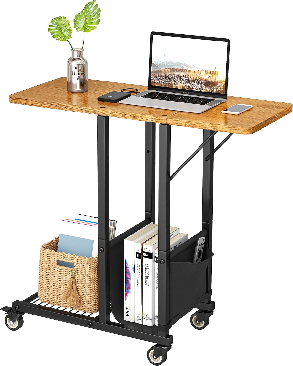 Amazon.com: Simple Trending Side Table, C-Shape Folding Table with ...