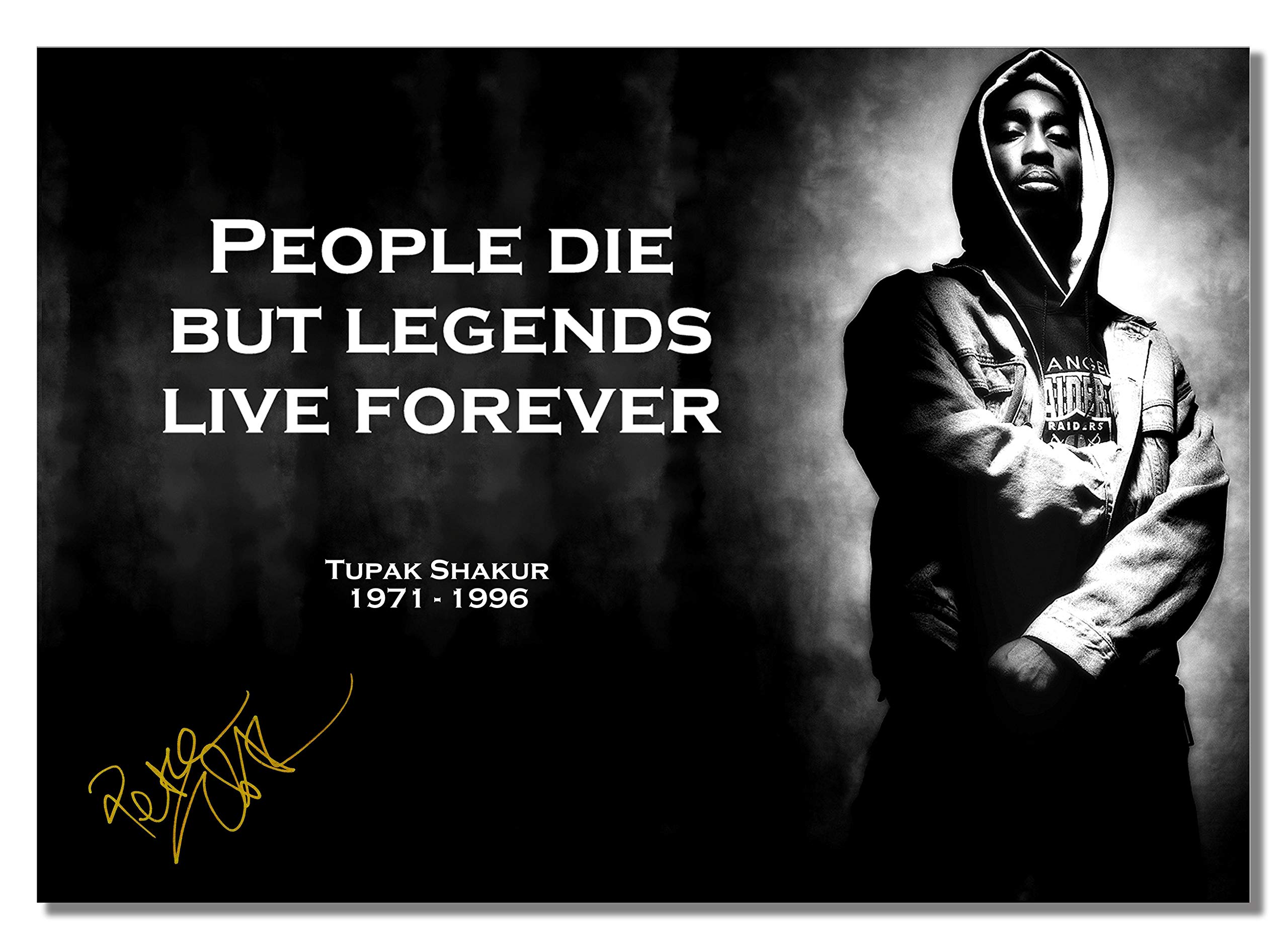 Tupac People Die A3 Unframed Tribute Copy of Signature Poster 2Pac ...