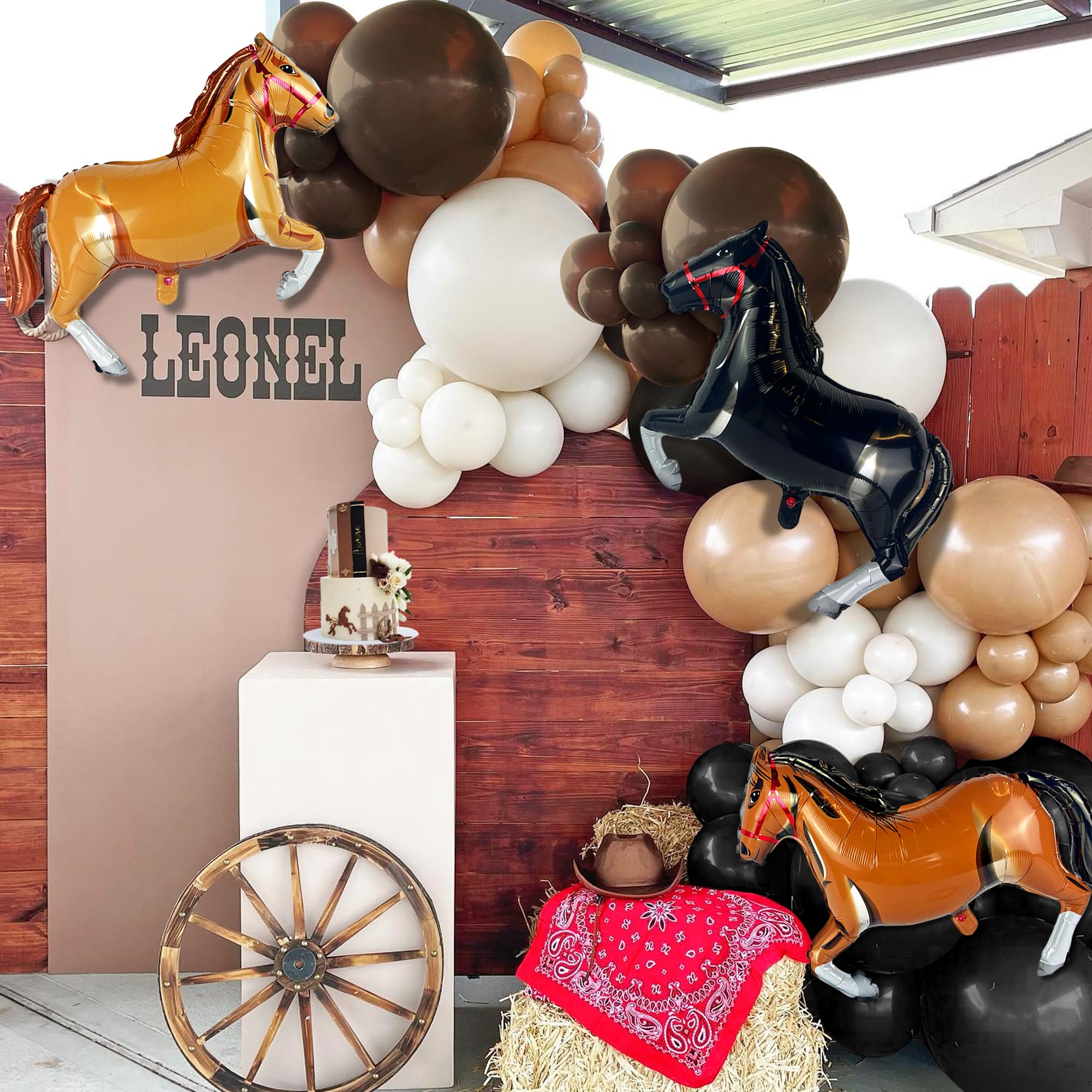 Snapklik.com : 143 PCS Western Party Horse Balloons Cowboy Decoration ...