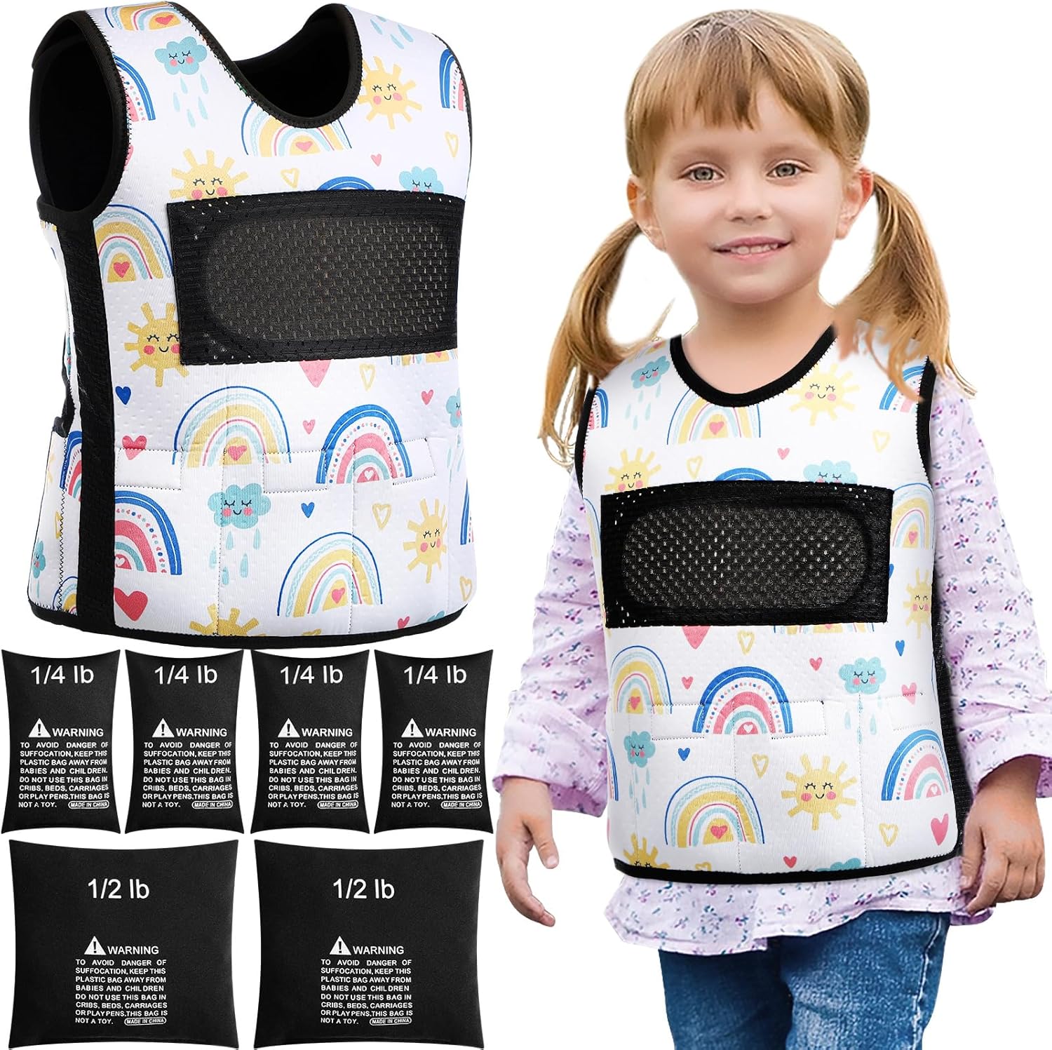 Amazon.com: Janmercy Weighted Vest for Kids Boys Adjustable Breathable ...