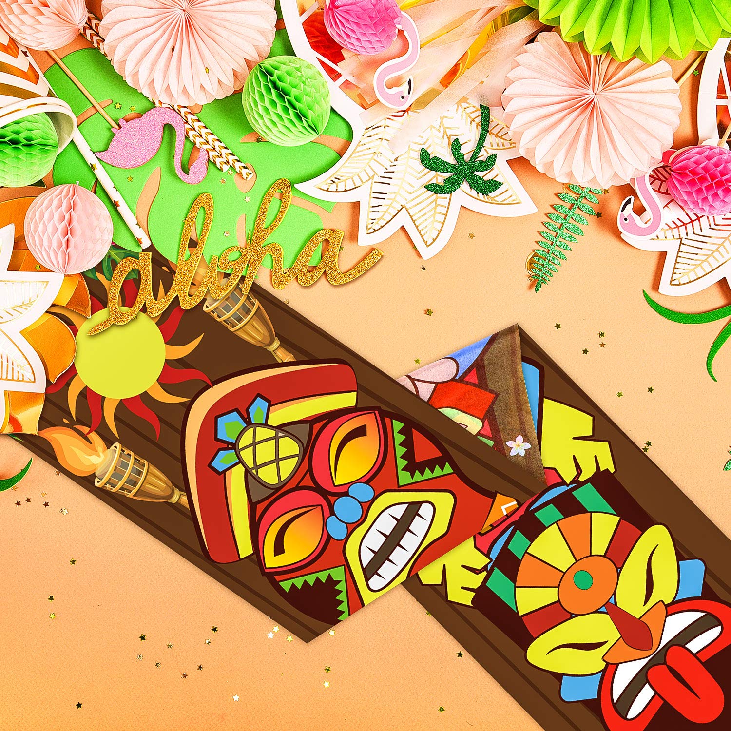 Buy Hawaiian Luau Party Decoration Tiki Porch Banner Welcome Aloha Sign ...