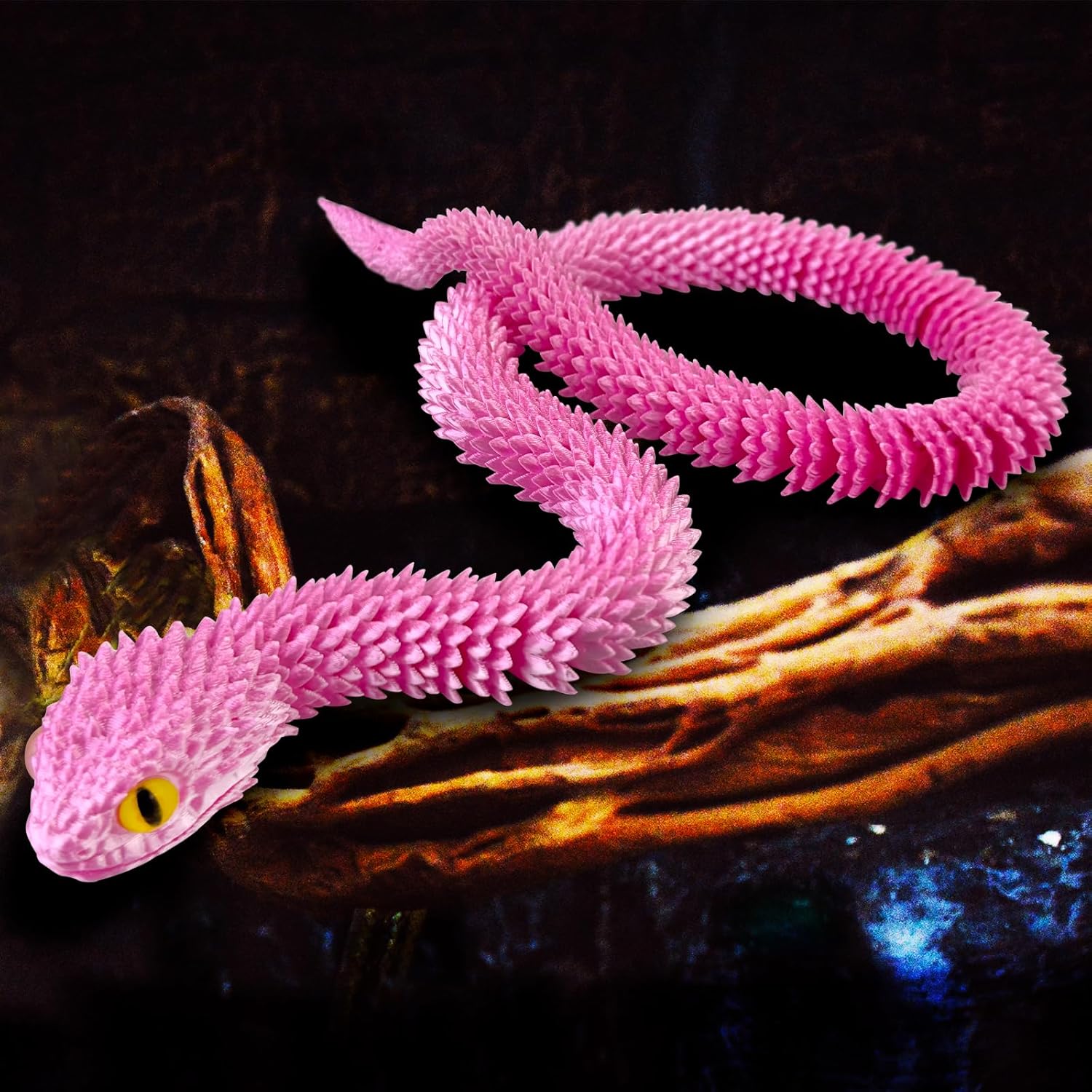 Amazon.com: 3D Printed Snake Toys,3D Printed Animals,Articulated Flexible 3D Printed Viper ...
