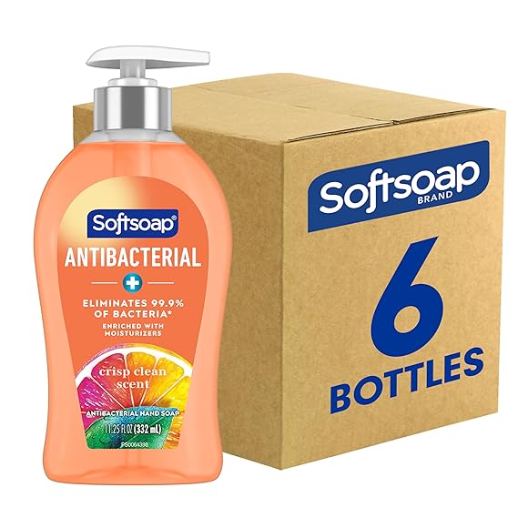 Amazon.com : Softsoap Antibacterial Liquid Hand Soap, Crisp Clean Scent ...