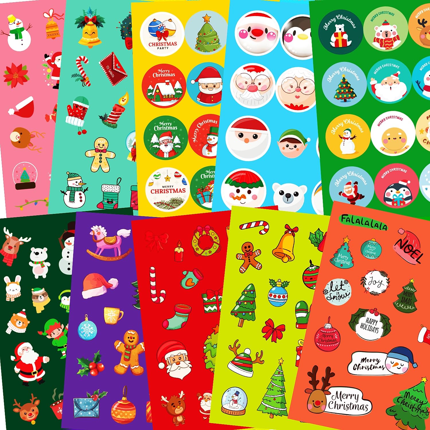Amazon.com: 815pcs Christmas Stickers for Kids, Large-Size Holiday ...