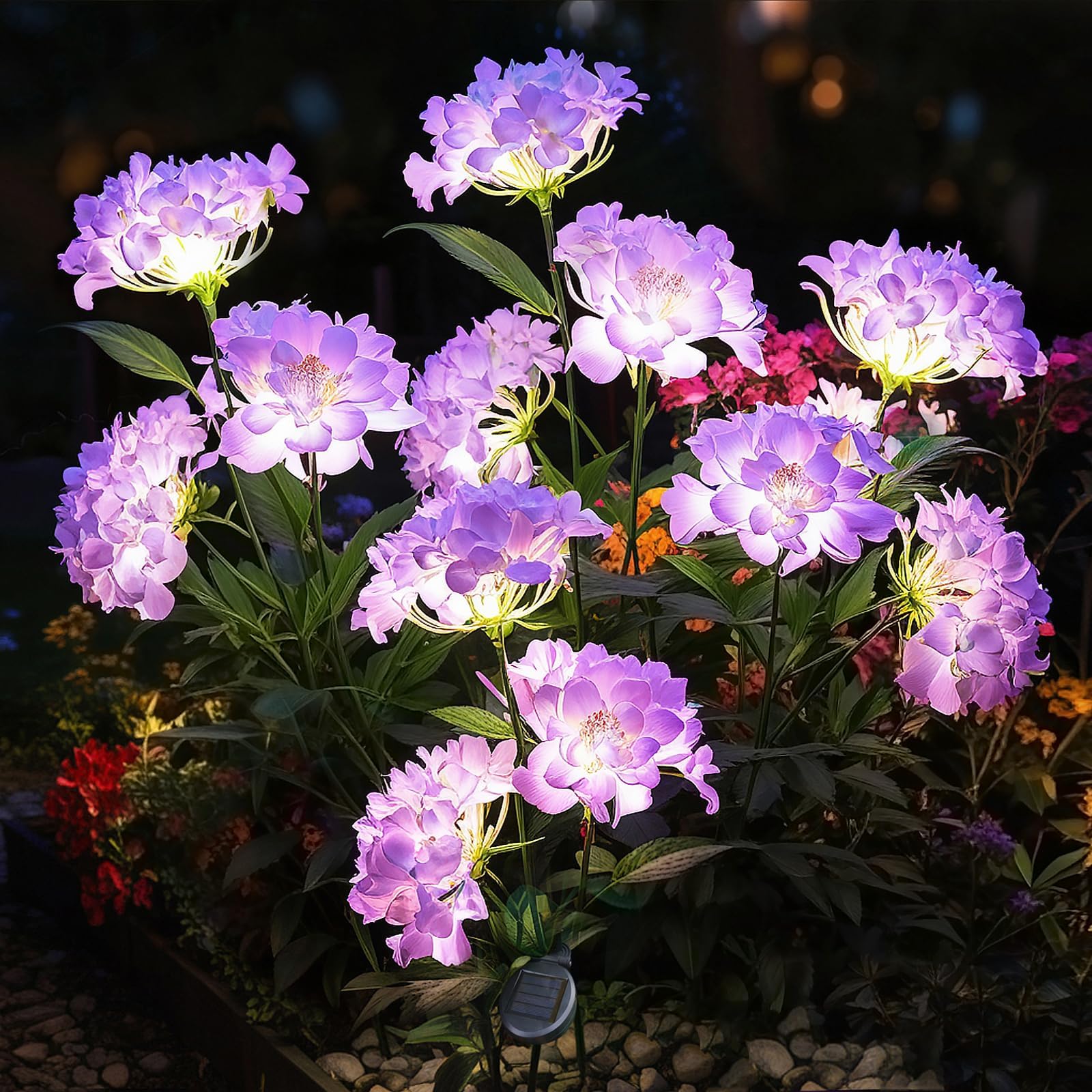 YAODEMA Garden Lights Solar Flower Light, LED Solar Powered Outdoor ...