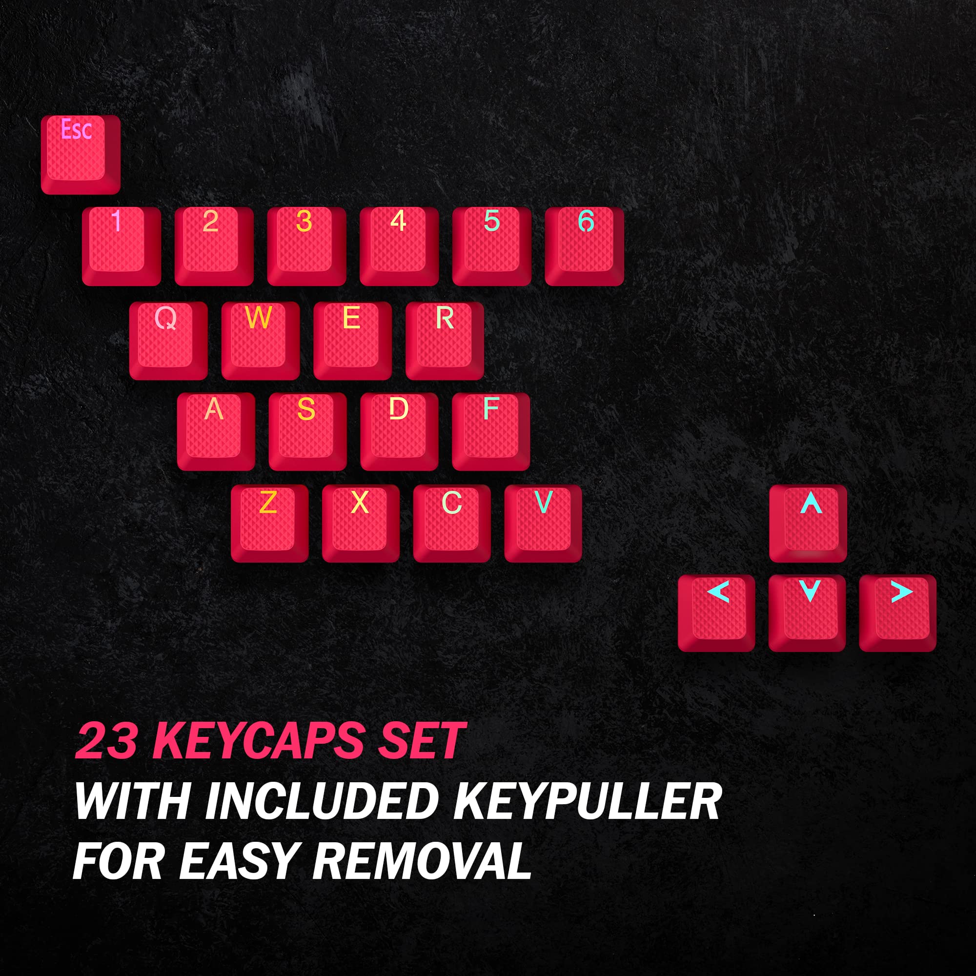 Snapklik.com : HK Gaming Rubber Keycaps Set Anti-Slip Texture ...