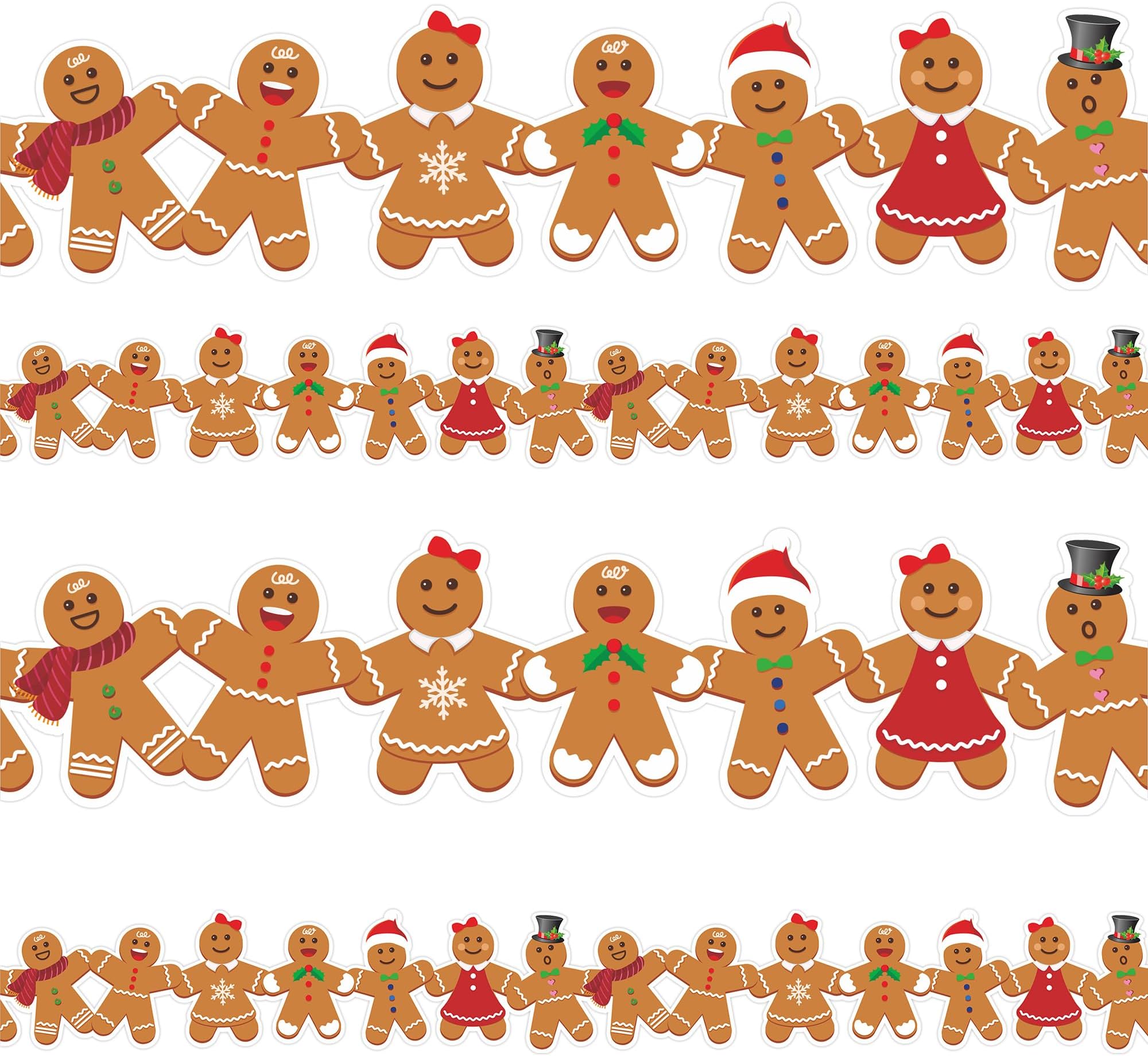 Amazon.com: Wonmon 59 Ft Christmas Gingerbread Bulletin Board Border ...