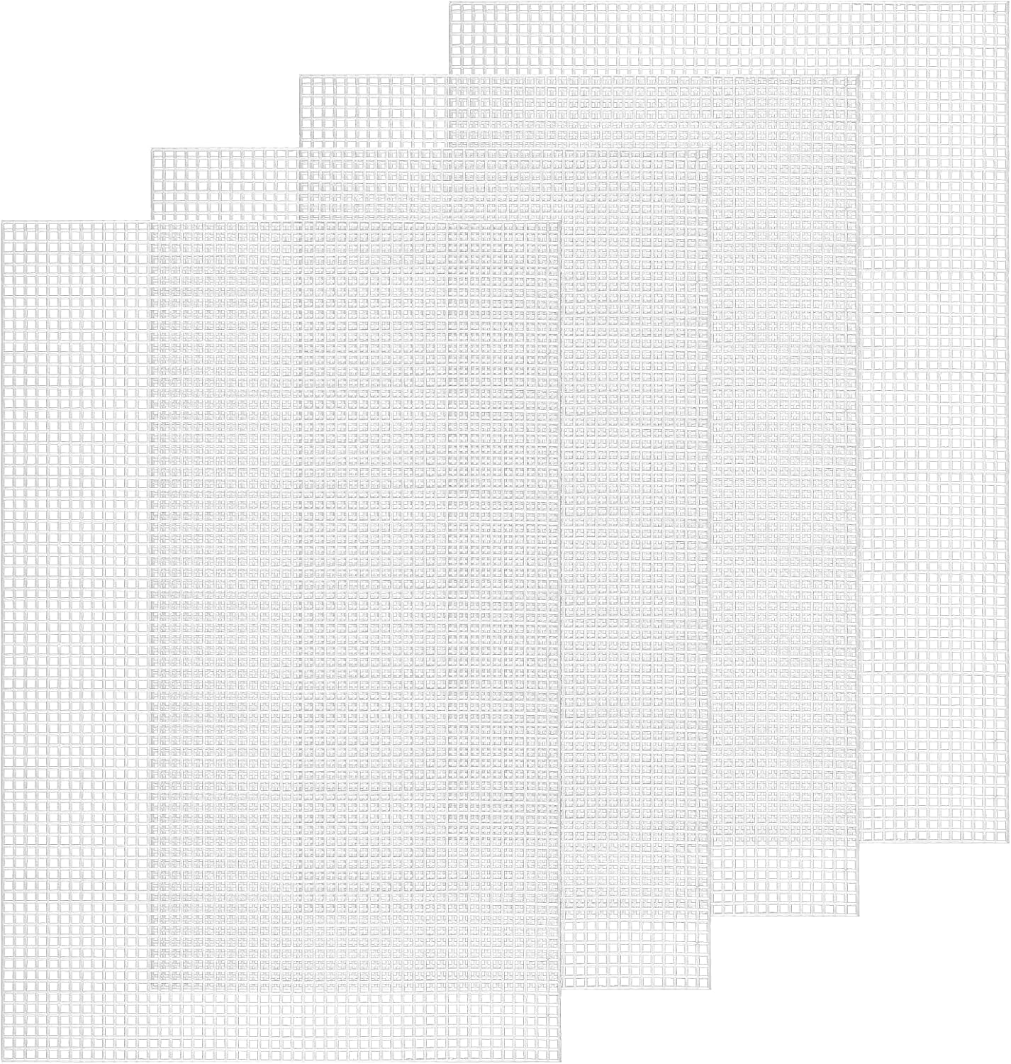 Amazon.com: JIYIN 4 Pcs 4 Count Plastic Mesh Canvas Sheets for ...