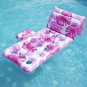 Amazon.com: Inflatable Pool Floats with Cup Holders for Adults ...