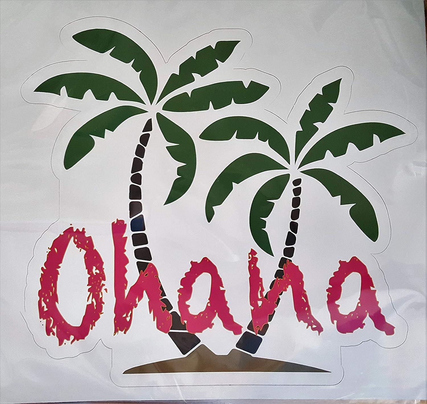 Amazon.com: Ohana Palm Trees Polynesian Hawaiian Vinyl Window Decal ...
