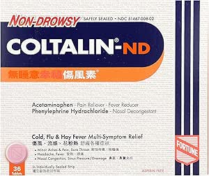 Amazon.com: Fortune Pharm Coltalin-ND, Non-Drowsy, 36 Tablets : Health ...