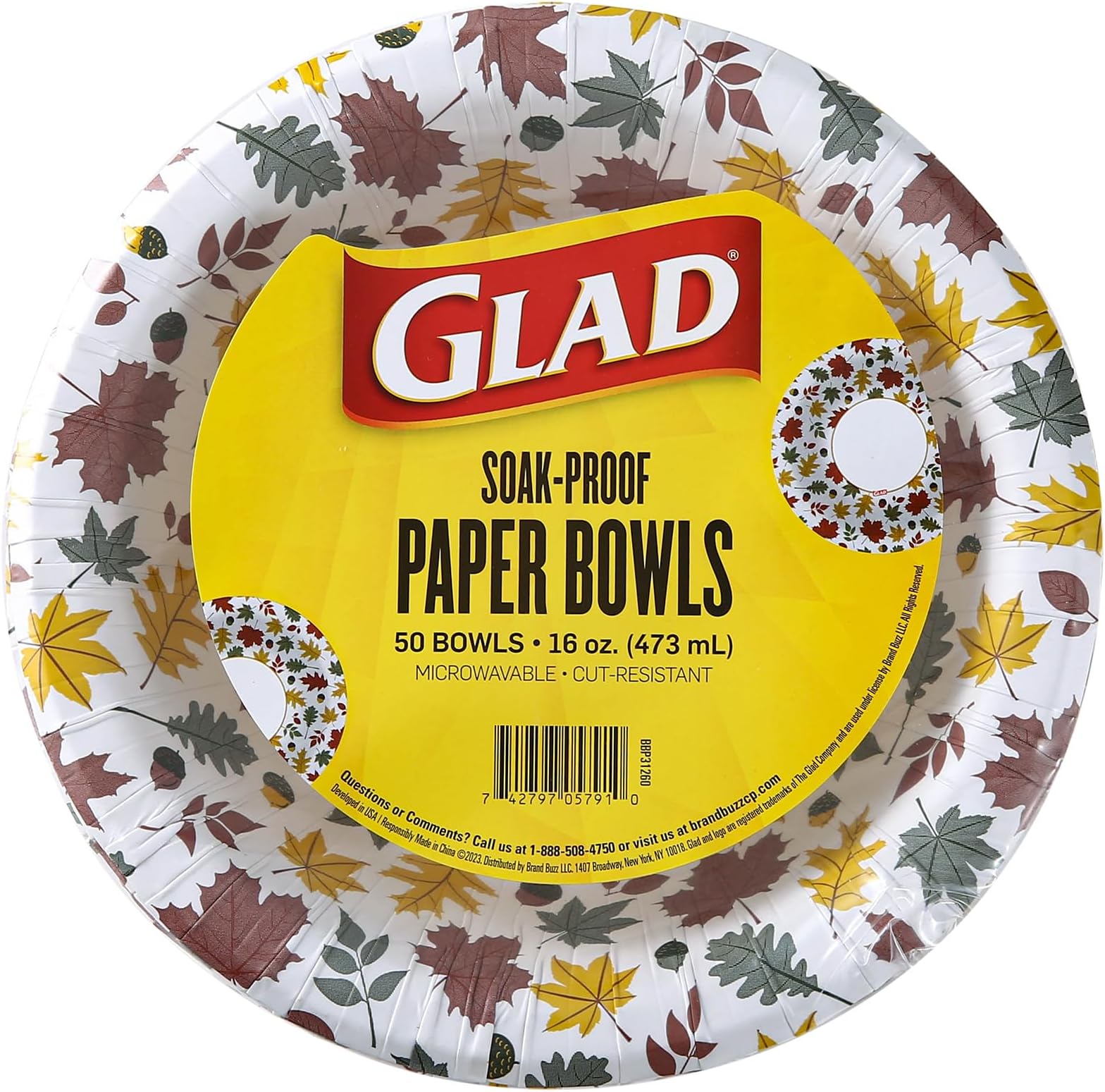 Amazon.com: Party Dixie Everyday Disposable Paper Bowls, 10 oz, 42 ...