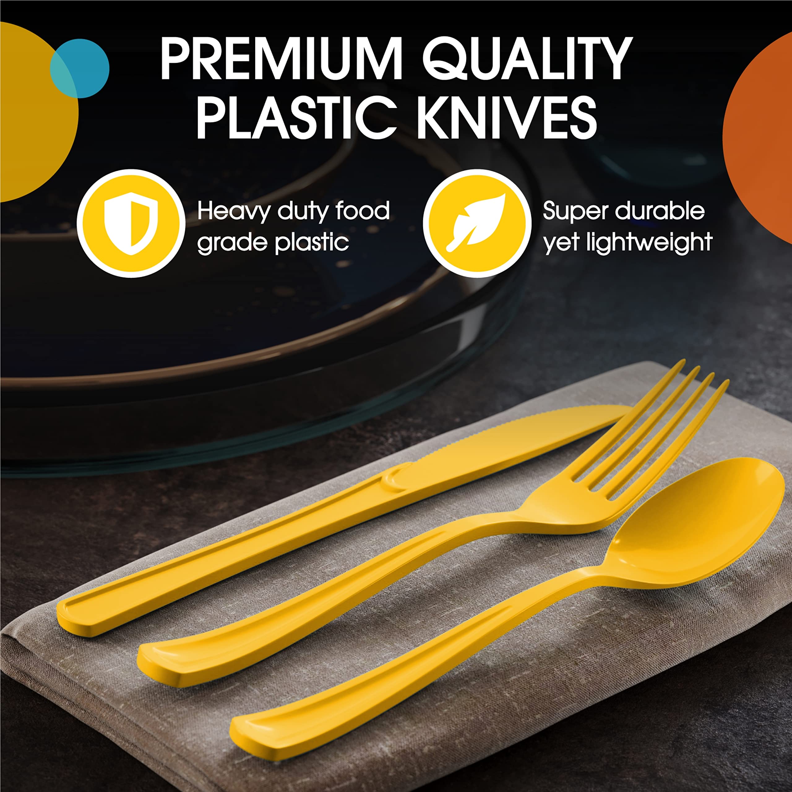 Yellow Plastic Knife