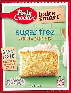 Betty Crocker Bake Smart Sugar Free Vanilla Cake Mix 350g : Amazon.co.uk: Grocery