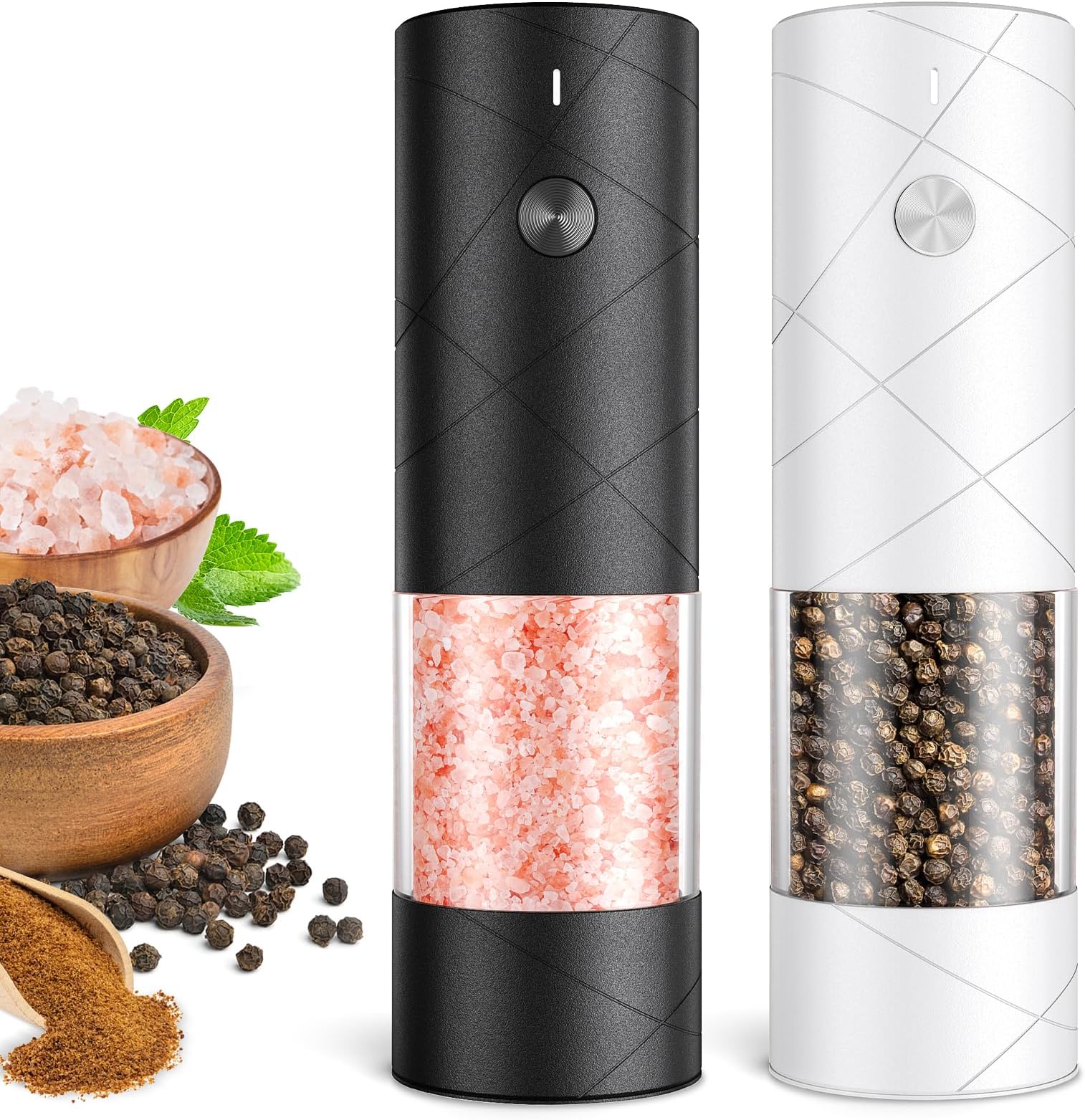 Amazon.com: Electric Salt and Pepper Grinder Set: Leap Fit Kitchen ...