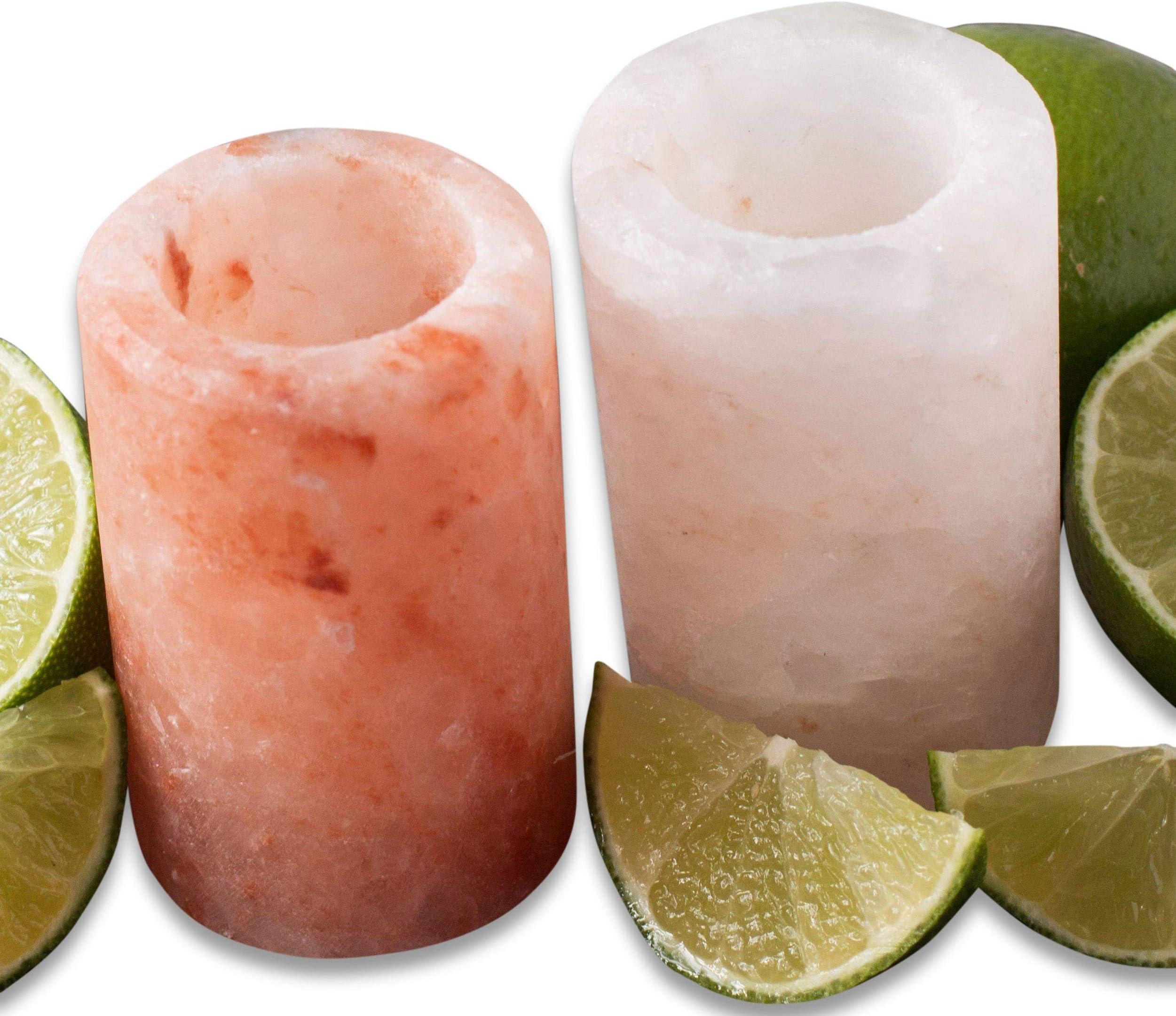 Amazon.com | Natural Authentic Pink Himalayan Salt Rock Crystal Shot ...