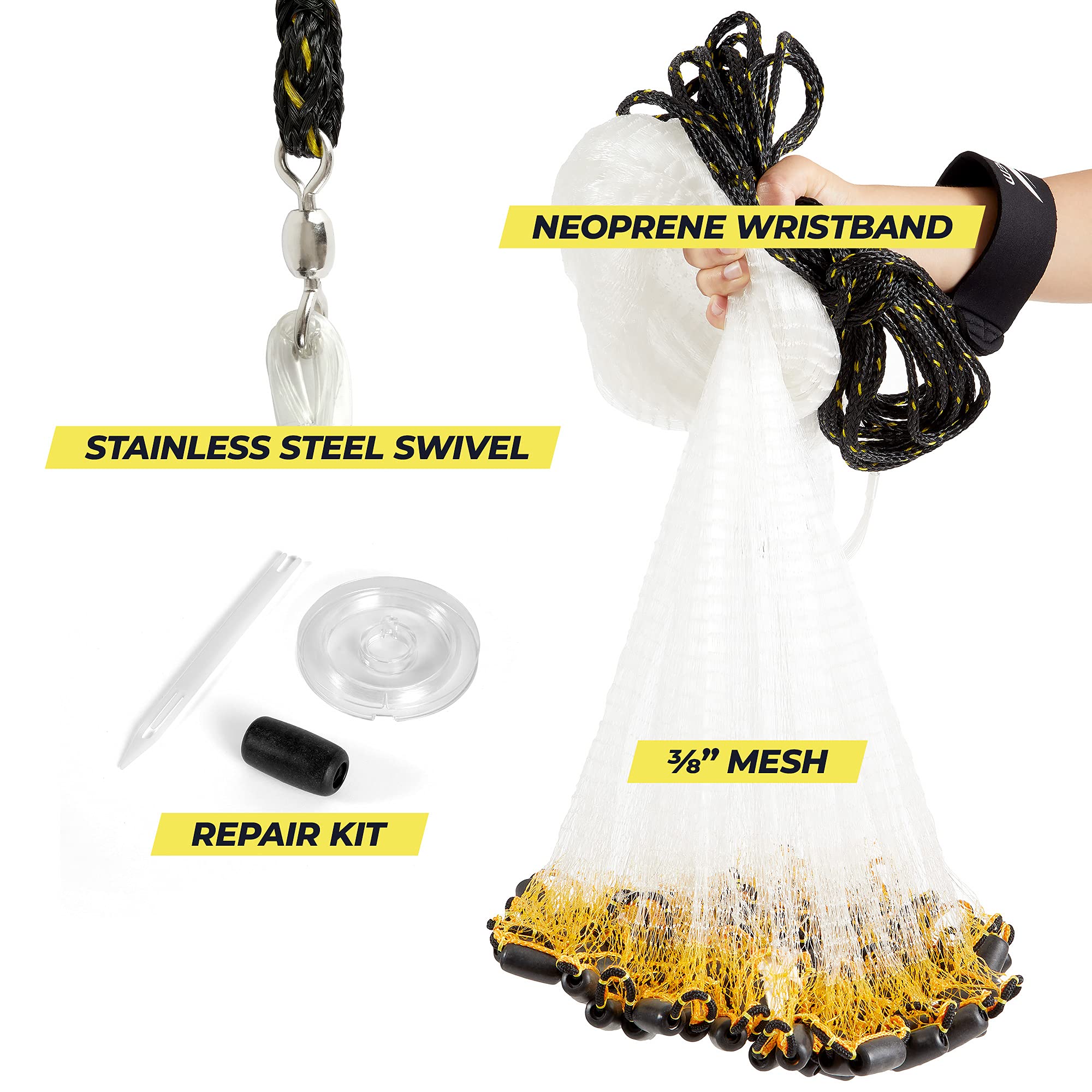 Snapklik.com : Victorem Cast Net 4 Ft. Radius - Cast Nets For Fishing ...