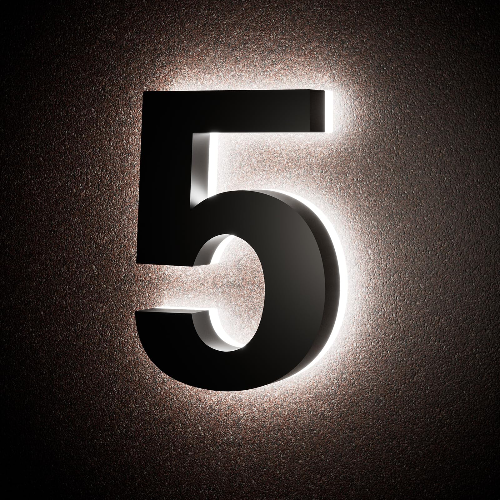 Amazon.com: 5 Inch Backlit LED House Numbers for Outside, Stainless ...