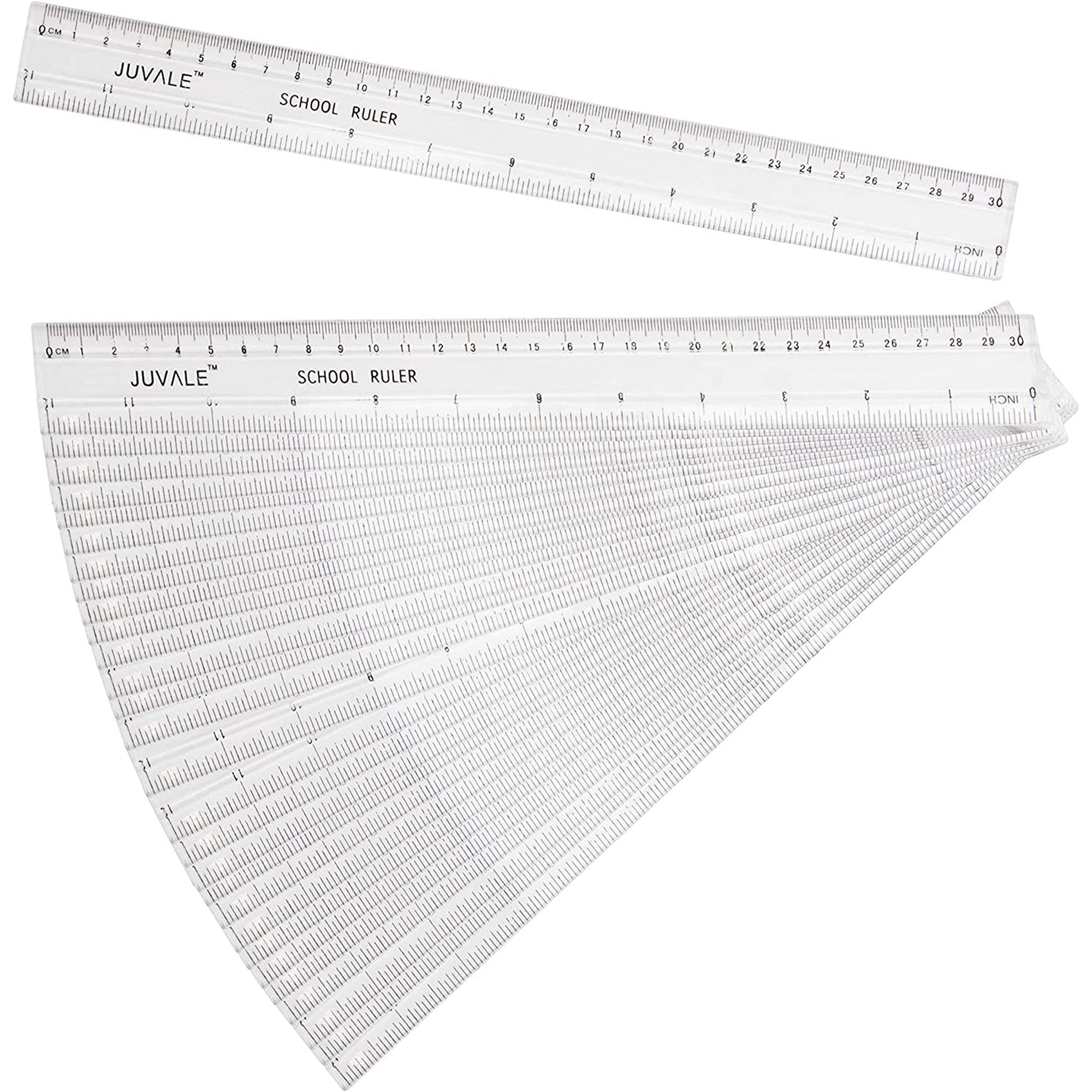 36 Pack Rulers 12 Inches Bulk Value Set Clear Plastic | Desertcart Sri ...