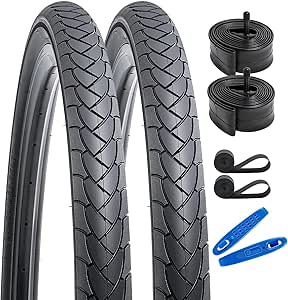 Amazon | YunSCM 2本セット,27.5 1.75 タイヤ,27.5x1.75 47-584 自転車 タイヤ + 27.5x1.75/2.125 チューブ 米式バルブ32mm ...