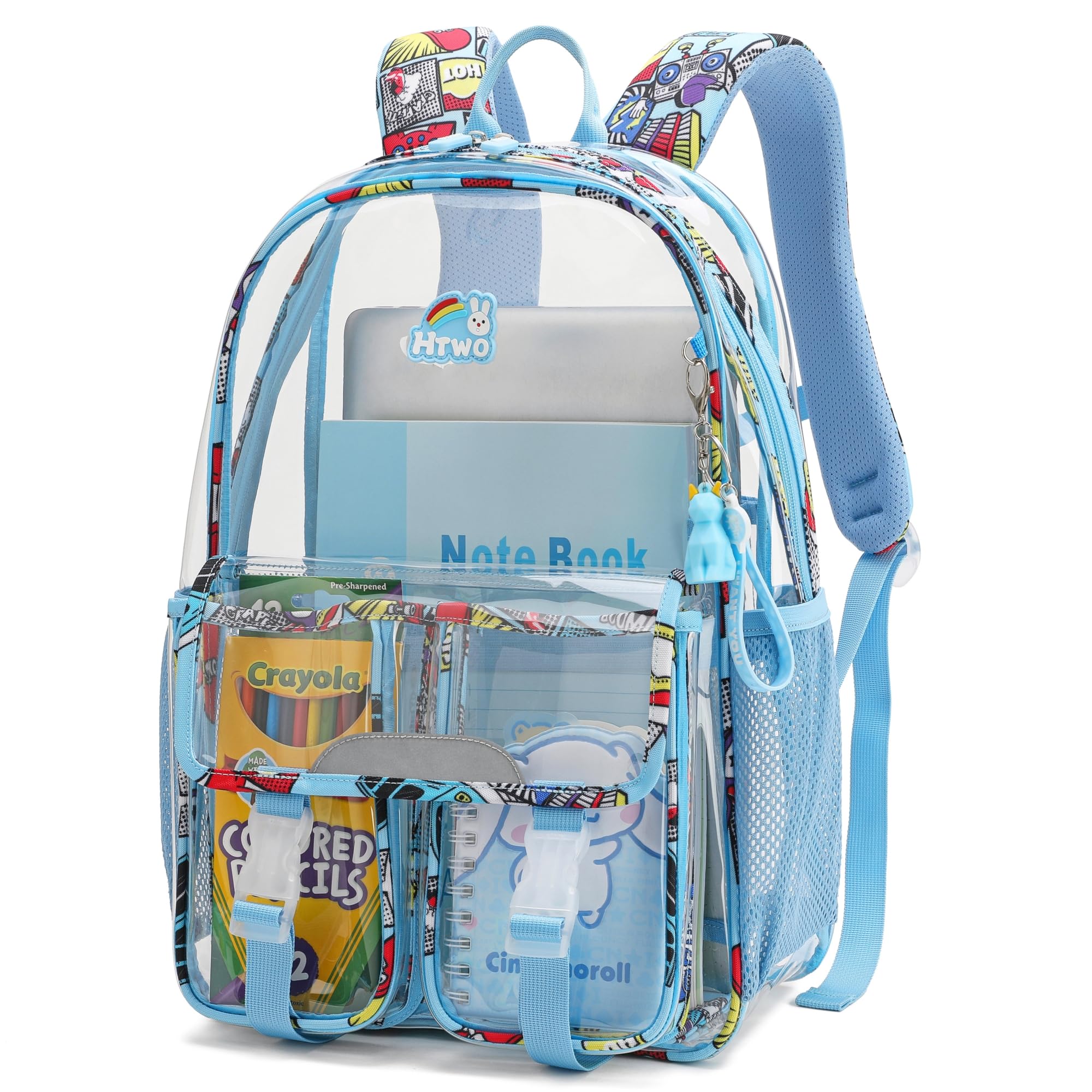 Clear Backpack For Girls Clear Book Bag Stadium Approved PVC Upgrade ...