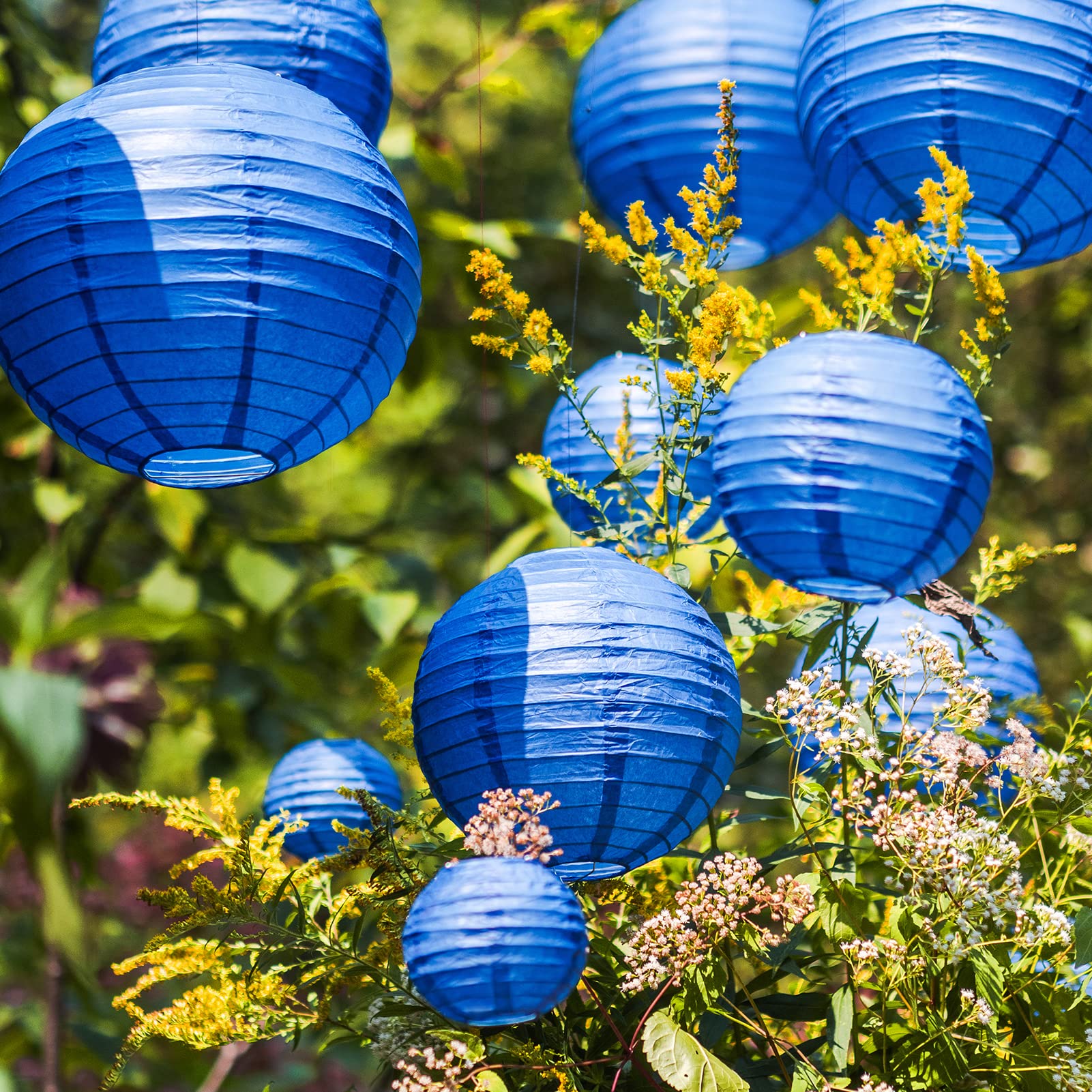 Navy Blue Paper Lanterns 20Pcs 6 Inch 12 Inch Paper Lanterns Assort