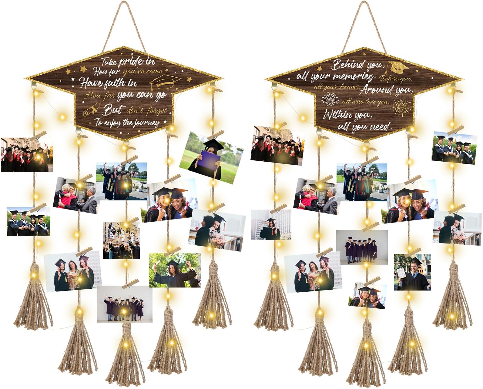 Amazon.com: Vercraft 2 Sets 2024 Graduation Gifts for Her Him Hanging ...