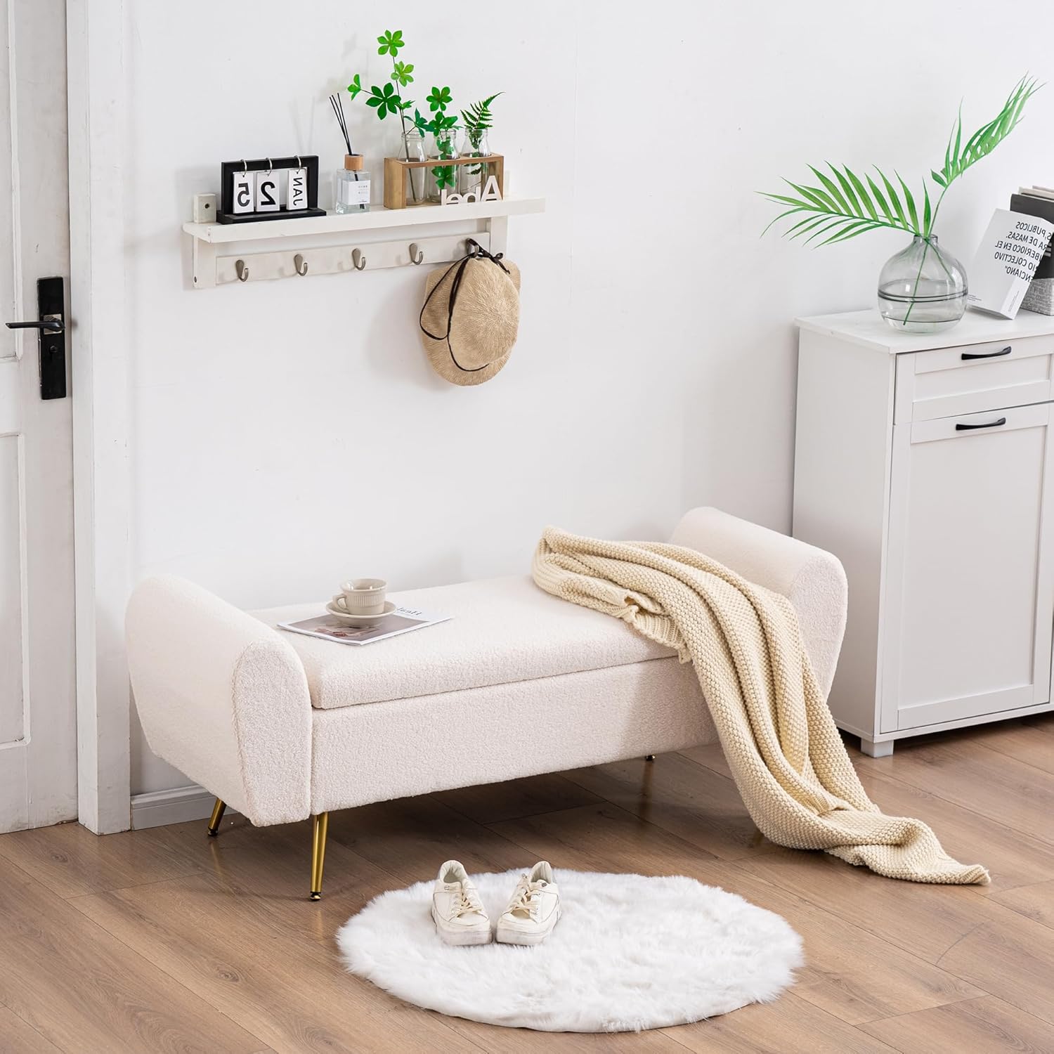 Amazon.com: AIITTCC Storage Bench for Bedroom, 57" Extra Long Bench for ...