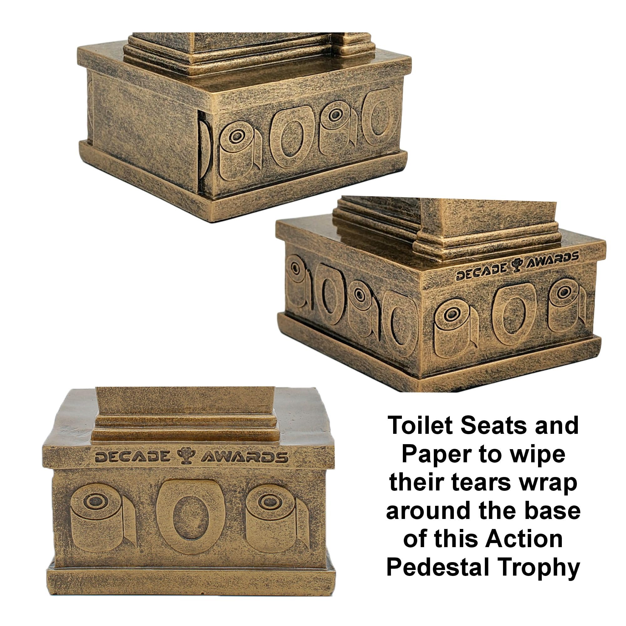 Snapklik.com : Decade Awards Action Pedestal Gold Toilet Bowl March ...