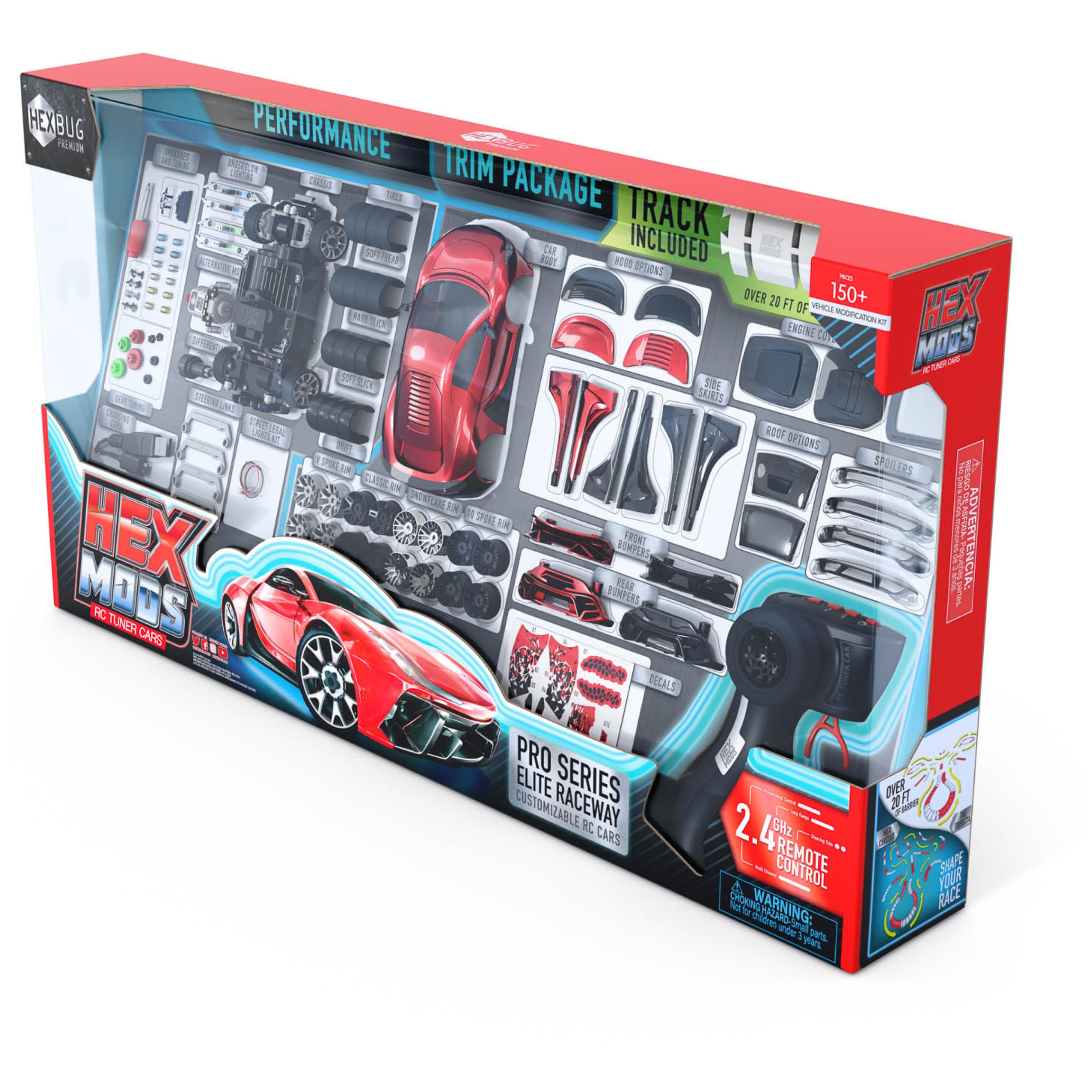 HEXBUG HEXMODS Pro Series Elite Raceway, Rechargeable Remote Control ...