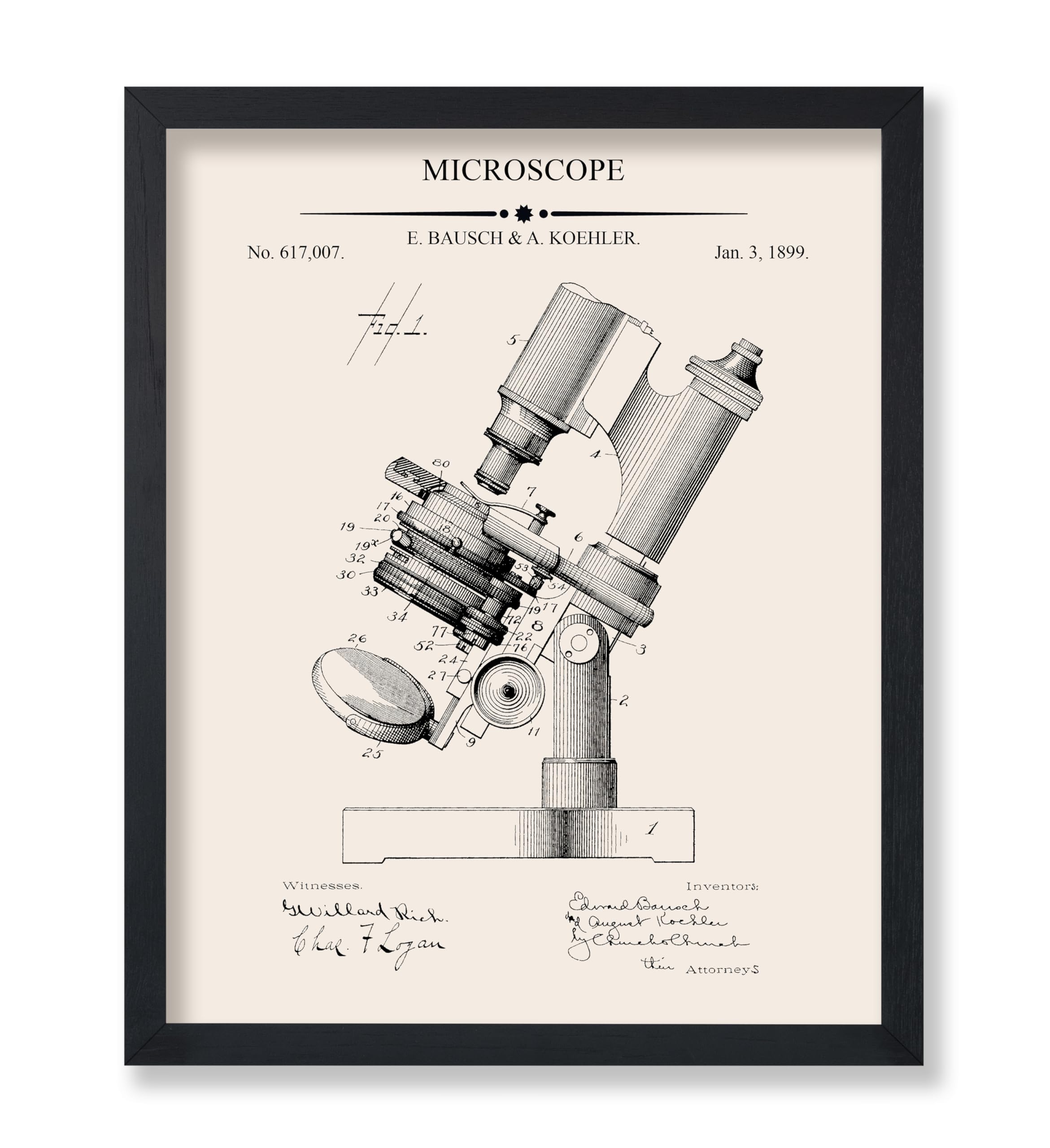 Snapklik.com : Microscope Blueprint Poster - Laboratory Patent Print ...