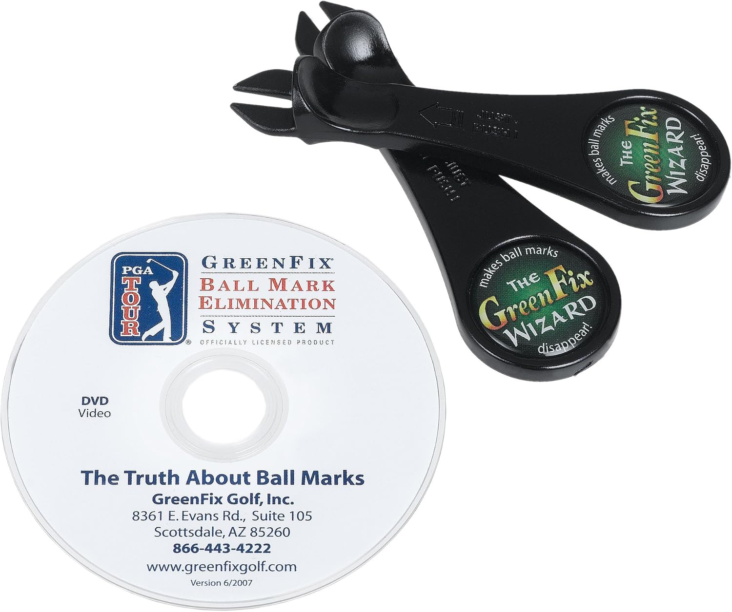 Amazon | GreenFix Wizard Golf Ball Mark Repair Tool (Black Blister Pack ...