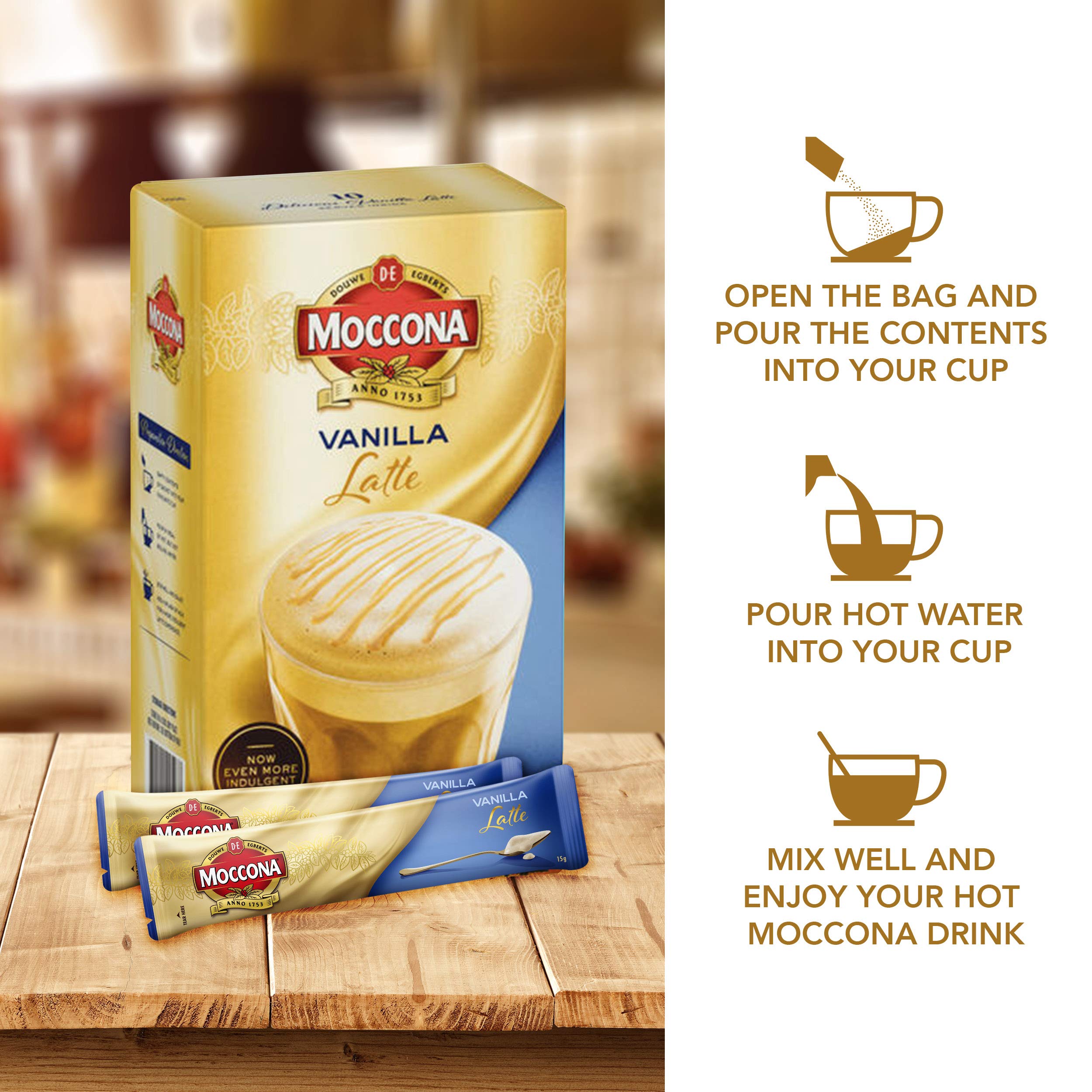 Moccona Logo Moccona Cadbury Hazelnut Mocha Instant Coffee 16.5g