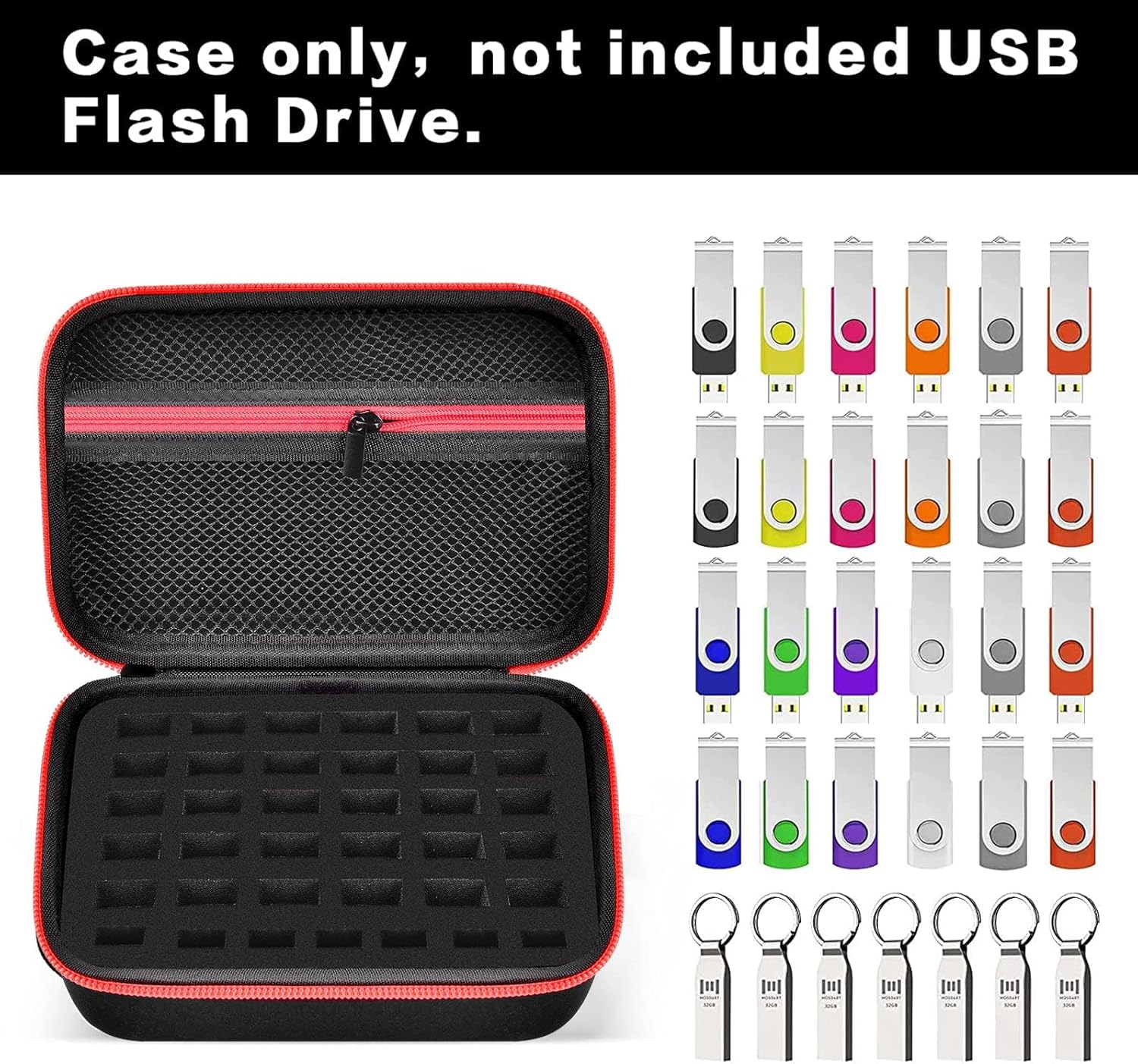 USB Flash Drive Case 37 Slots SD Cards Thumb Drive Memory Card Holder ...