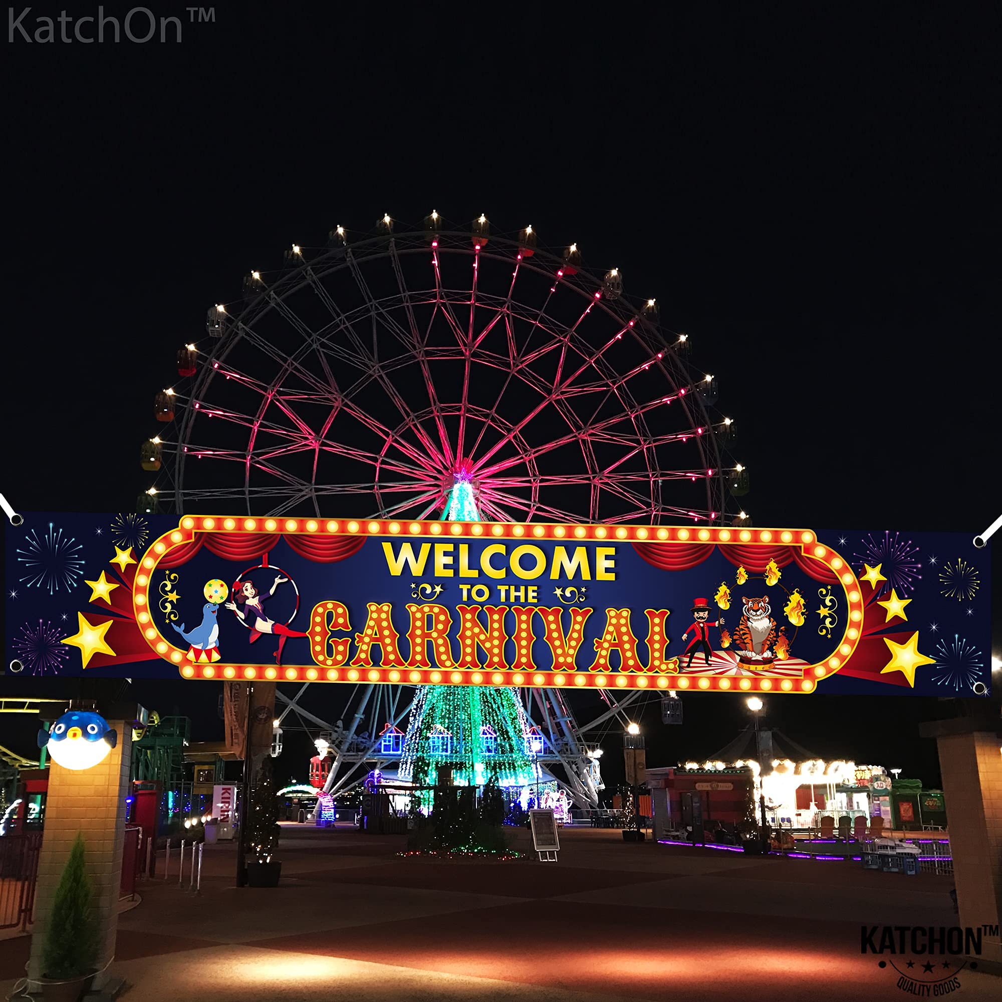 Big, Welcome To The Carnival Banner - 120X20 Inch | Carnival Theme ...