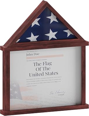 Amazon.com - Solid Wood Flag Display Case for American Veteran Burial ...