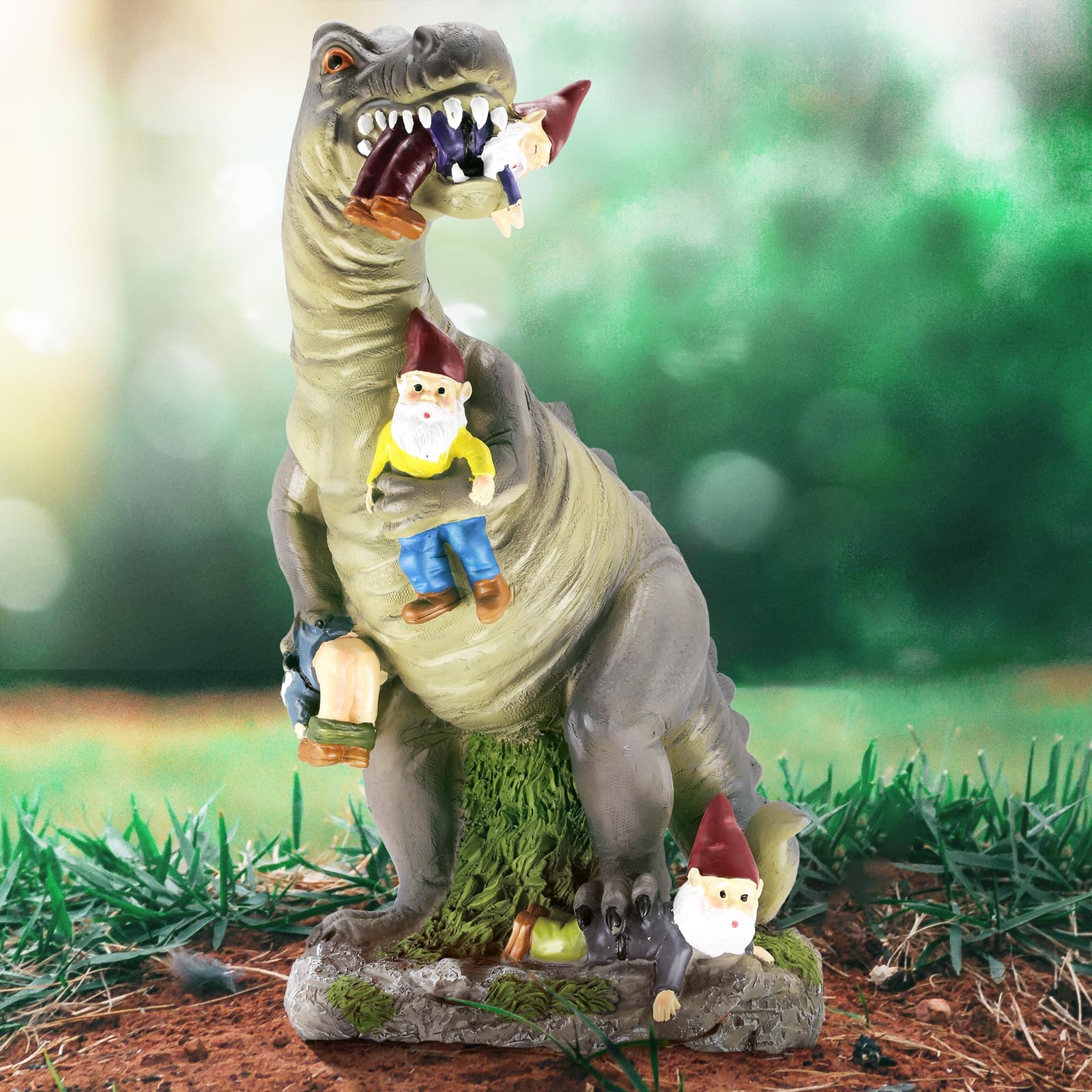 Amazon.com: Malister 14 Inch Dinosaur Gnomes Garden Statues for Fall ...
