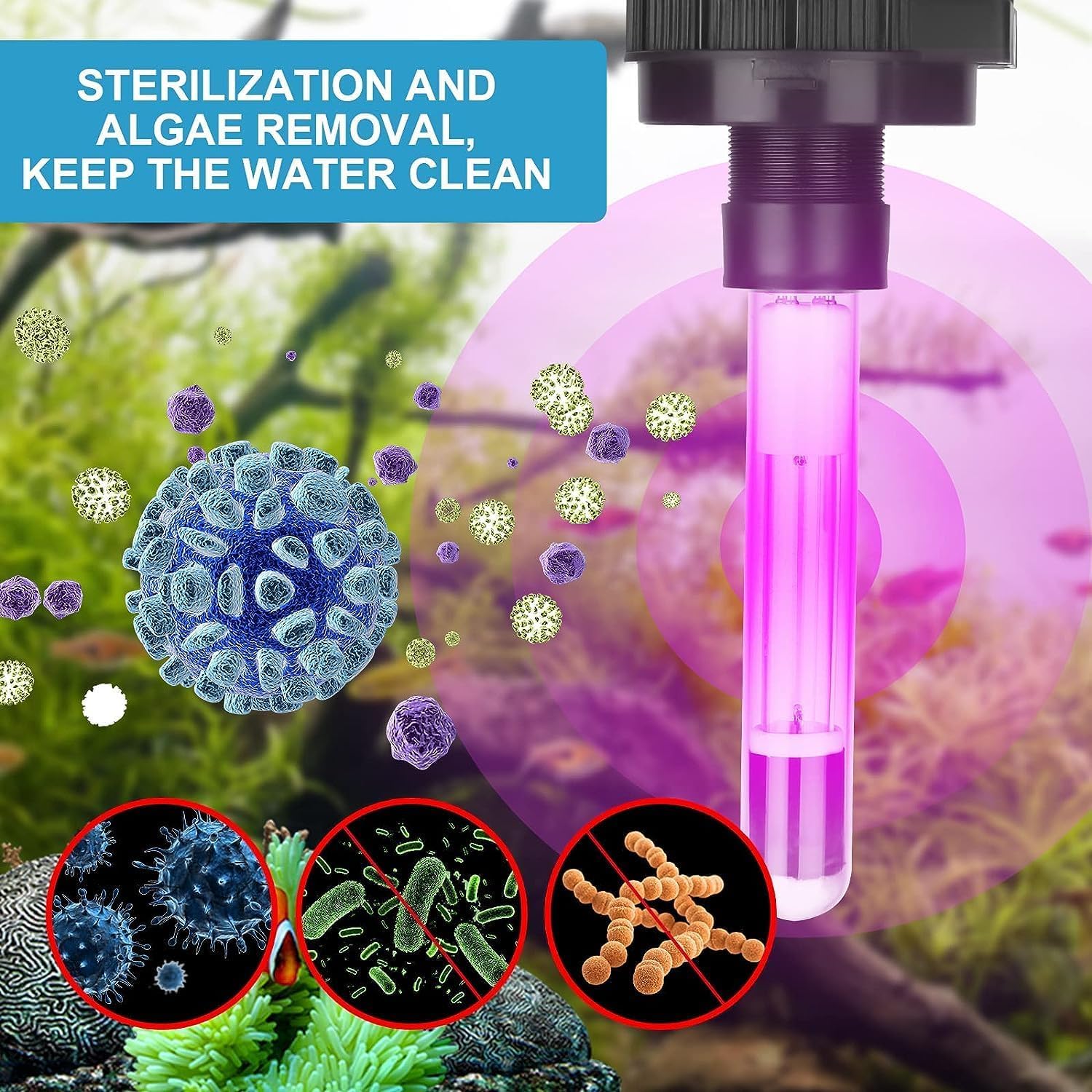 BAITAI Replacement UV Light Tube Internal UV Fish Tank Filter HCF-711 ...