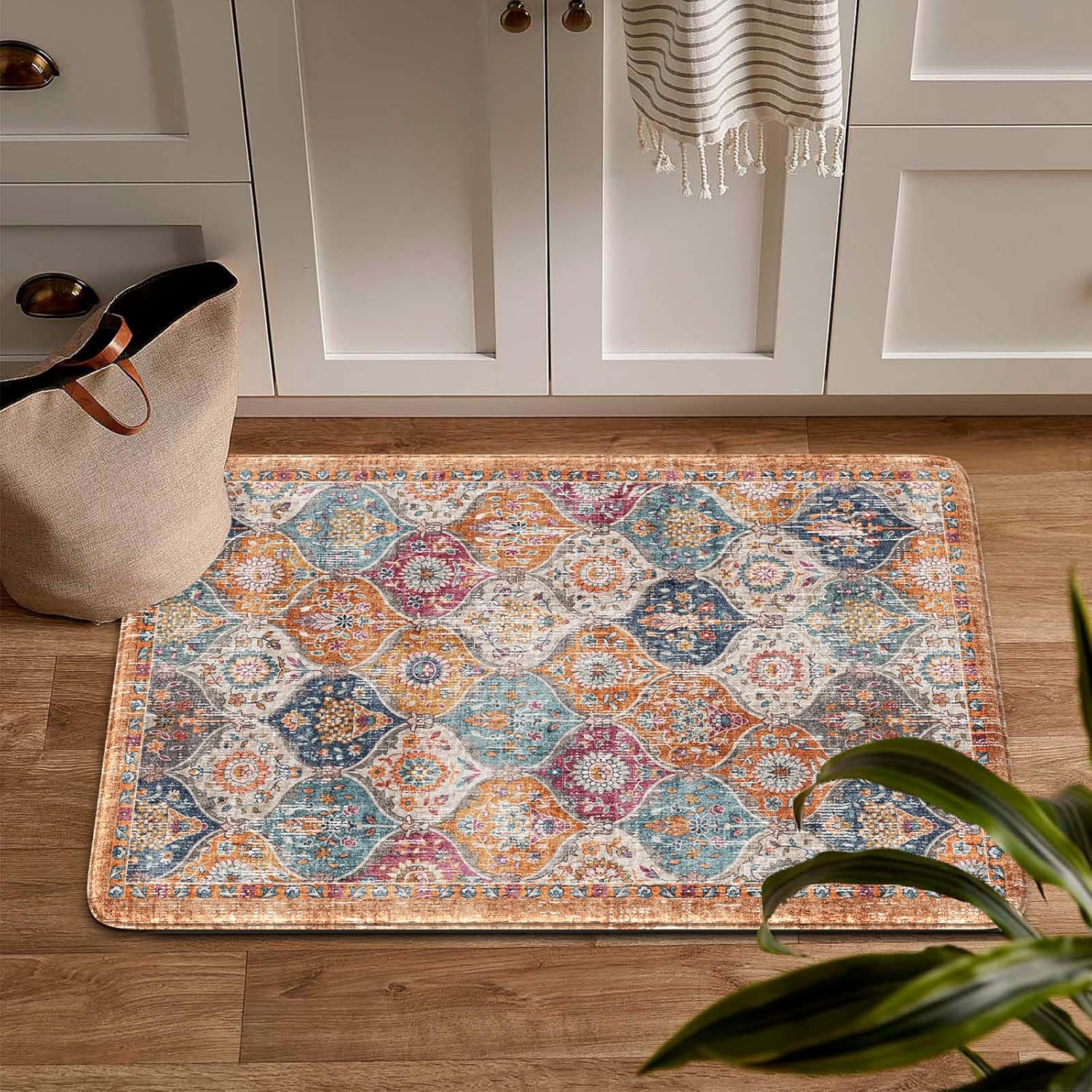 Amazon.com: LEEVAN Kitchen Rug Non-Slip 17.3"x29", Cushioned Anti ...